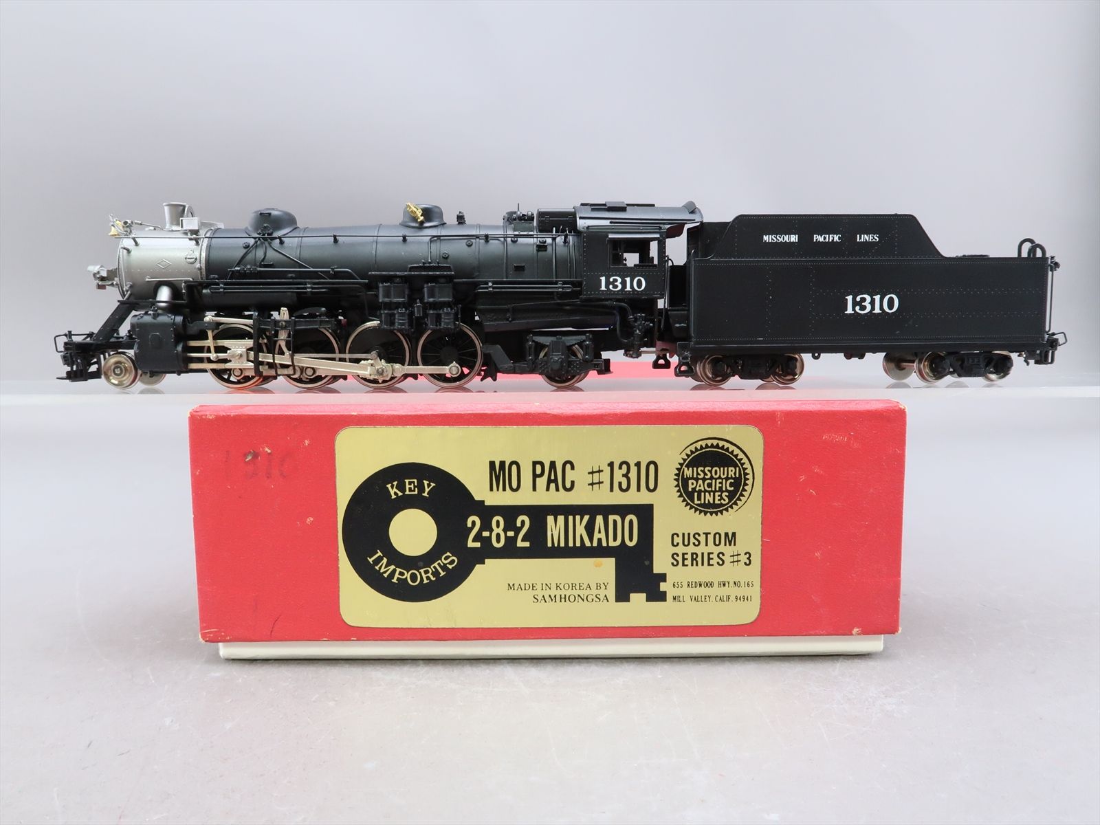 HO Brass Model - Key CS#3 MP MoPac Missouri Pacific 2-8-2 #1310 - F/P ...