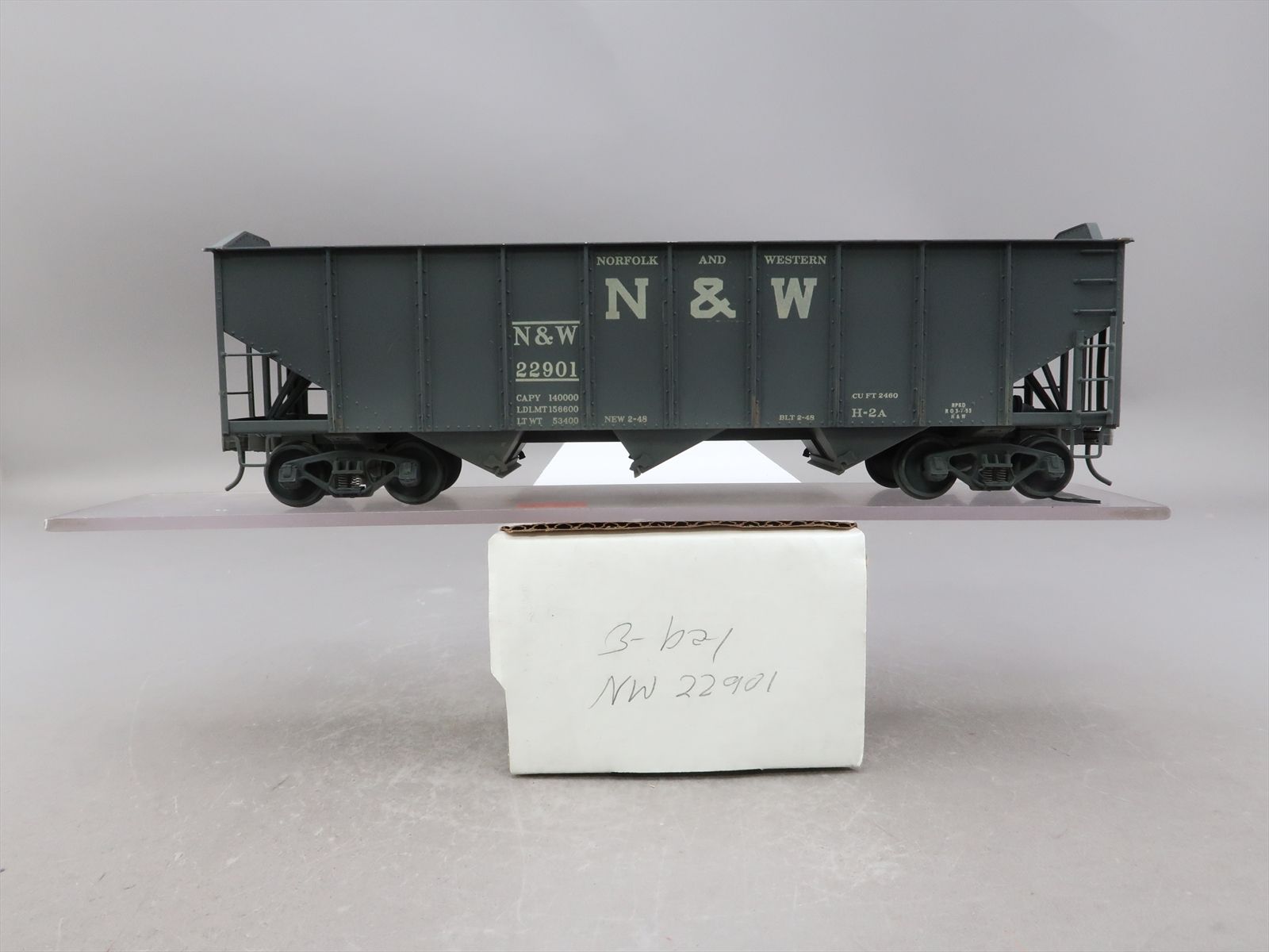 O Brass Model - Max Gray 702 N&W Norfolk & Western 70-Ton Triple Hopper ...