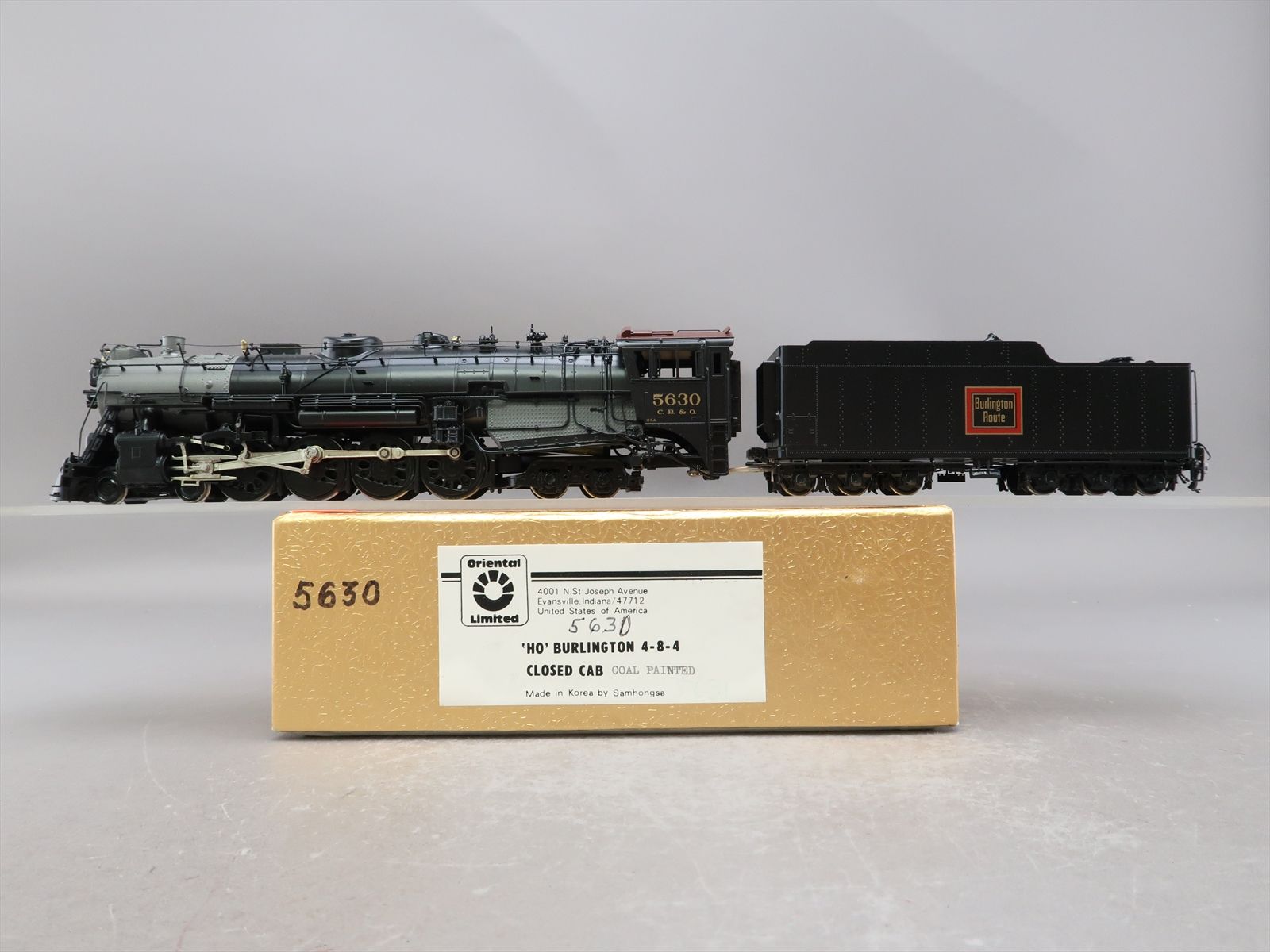 HO Brass Model - Oriental CB&Q Burlington 4-8-4 O-5 Closed Cab Coal ...