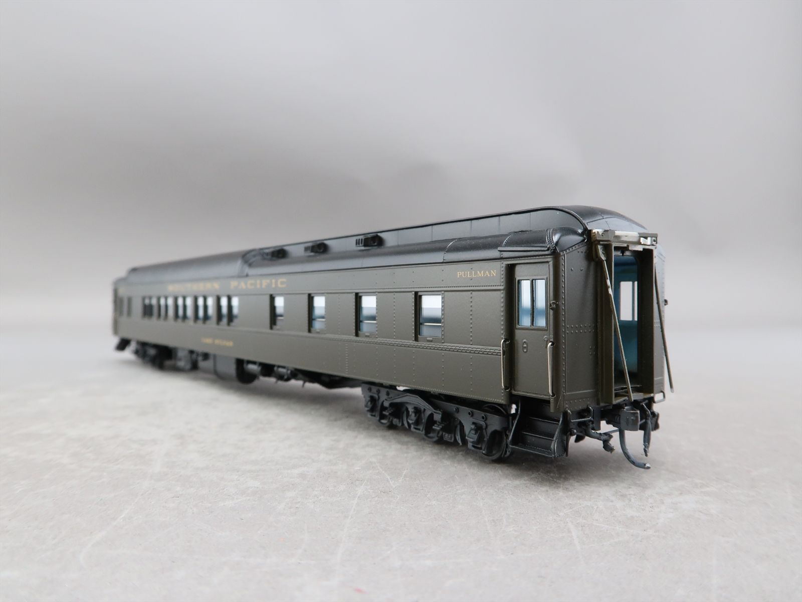HO Brass Model - TCY 1402 SP Southern Pacific 10-1-2 Sleeper Dark Olive Pullman Lake Sylvan - F ...