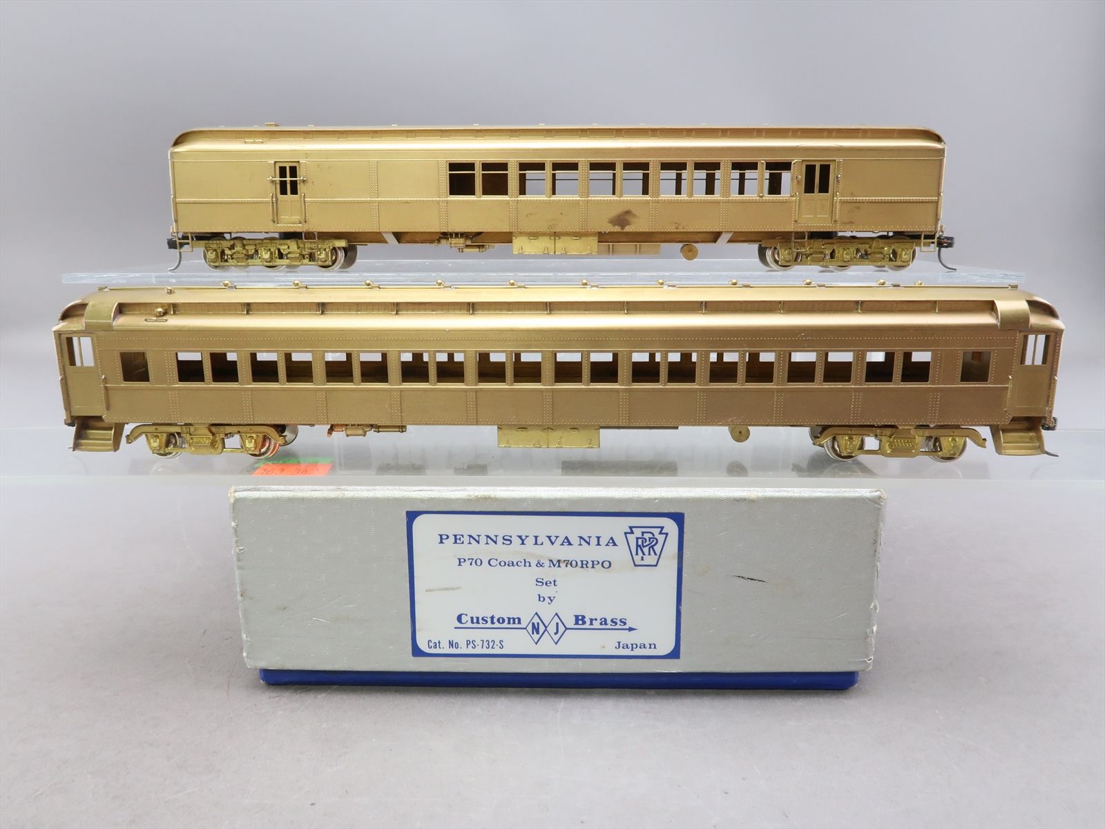 HO Brass Model - NJCB PS-732-S PRR Pennsylvania P70 Coach + M70 RPO ...