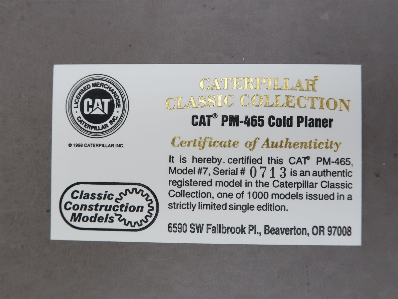 HO Brass Model - CCM Classic Construcion Models CAT PM-465 Cold Planer ...