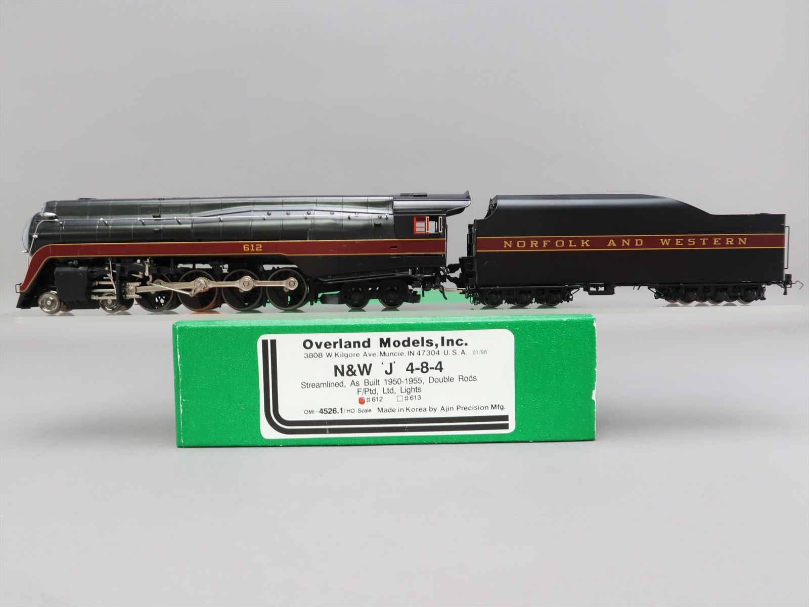 HO Brass Model - OMI 4526.1 N&W Norfolk & Western J 4-8-4 Streamlined ...