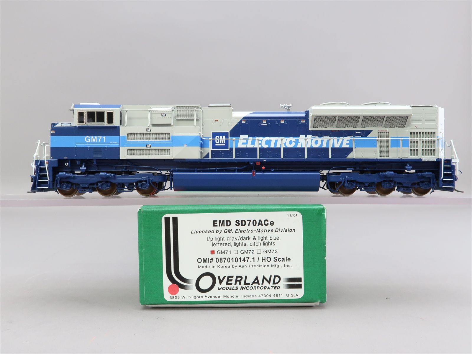HO Brass Model - OMI 087010147.1 GM Demo Demonstrator EMD SD70ACe #71 ...