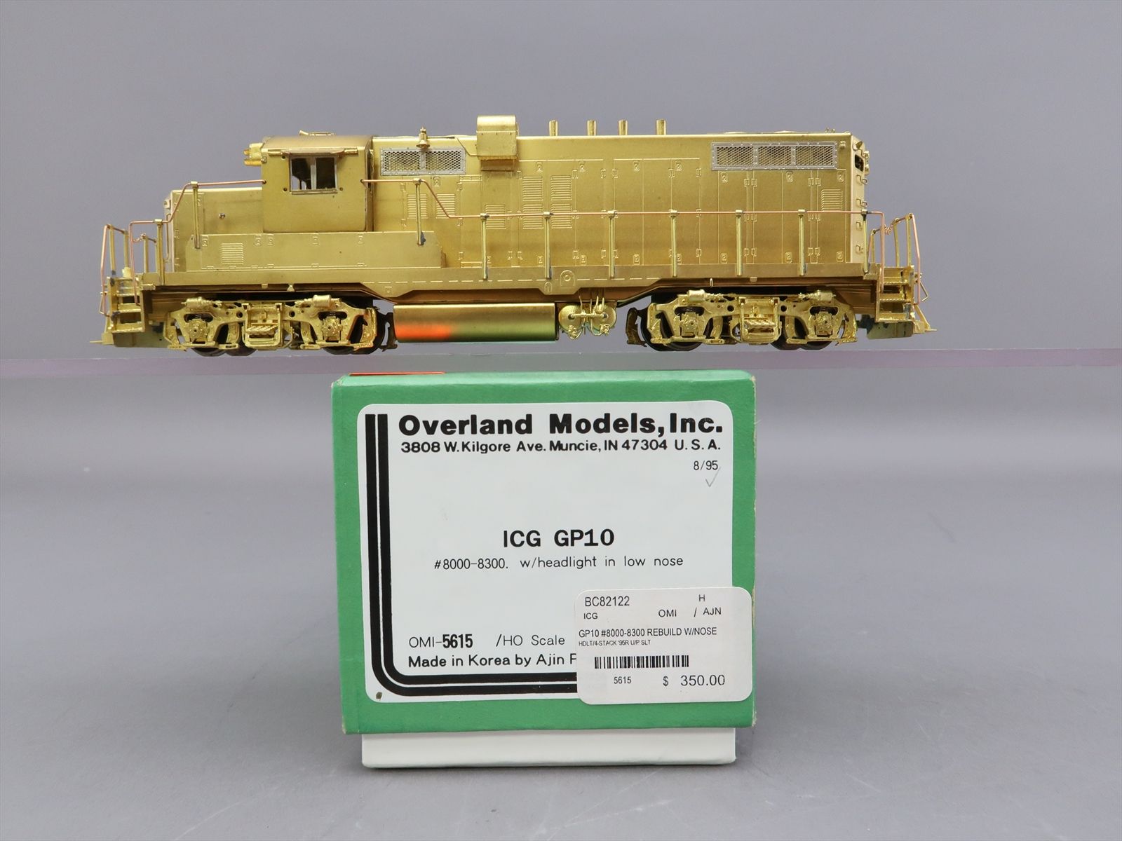 HO Brass Model - OMI 5615 ICG Illinois Central Gulf GP10 #8000-8300 - Unpainted - 1995 Run - Ajin