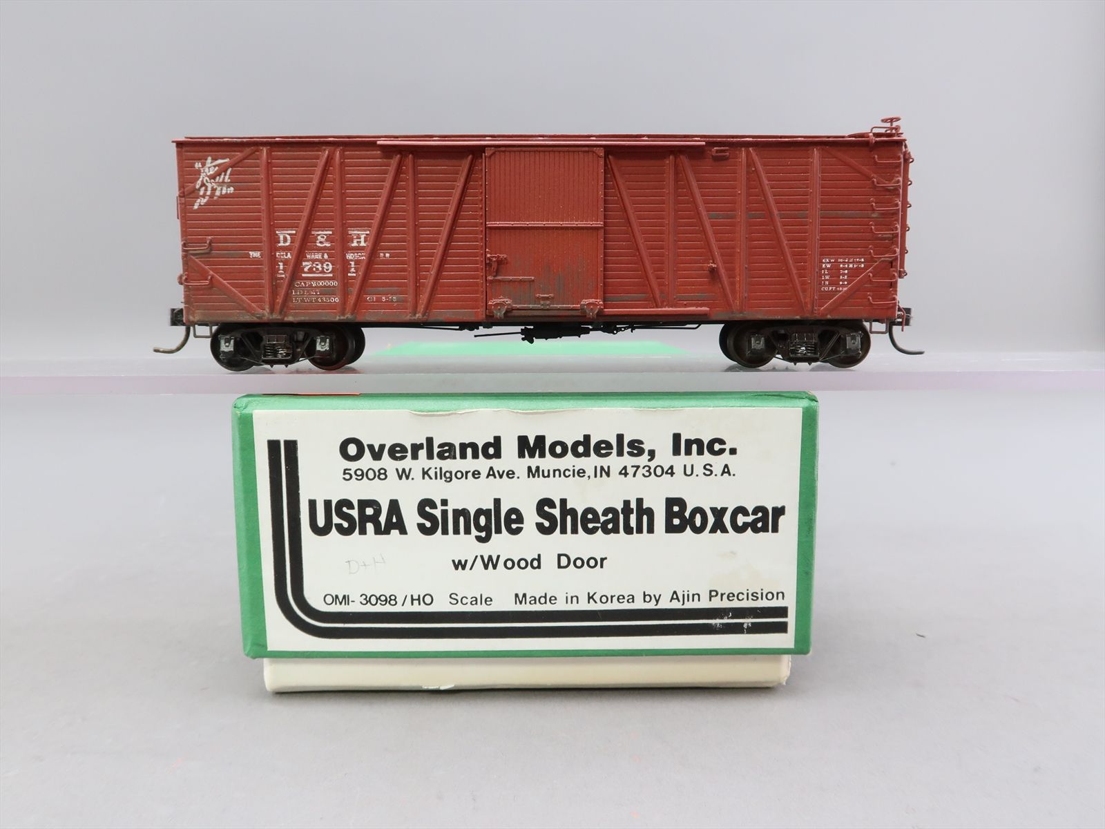 HO Brass Model - OMI 3098 D&H Delaware & Hudson Single Sheath Boxcar w ...