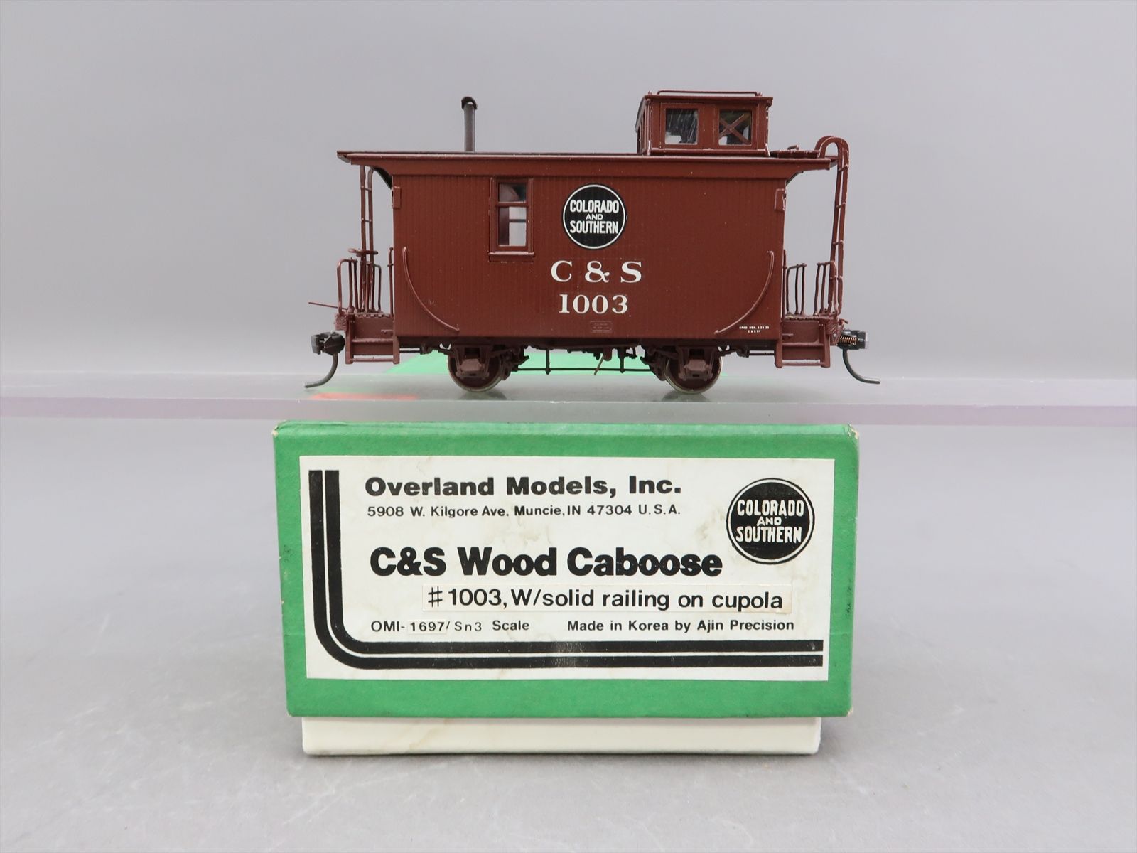 Sn3 Brass Model - OMI 1697 C&S Colorado & Southern Wood Caboose #1003 ...
