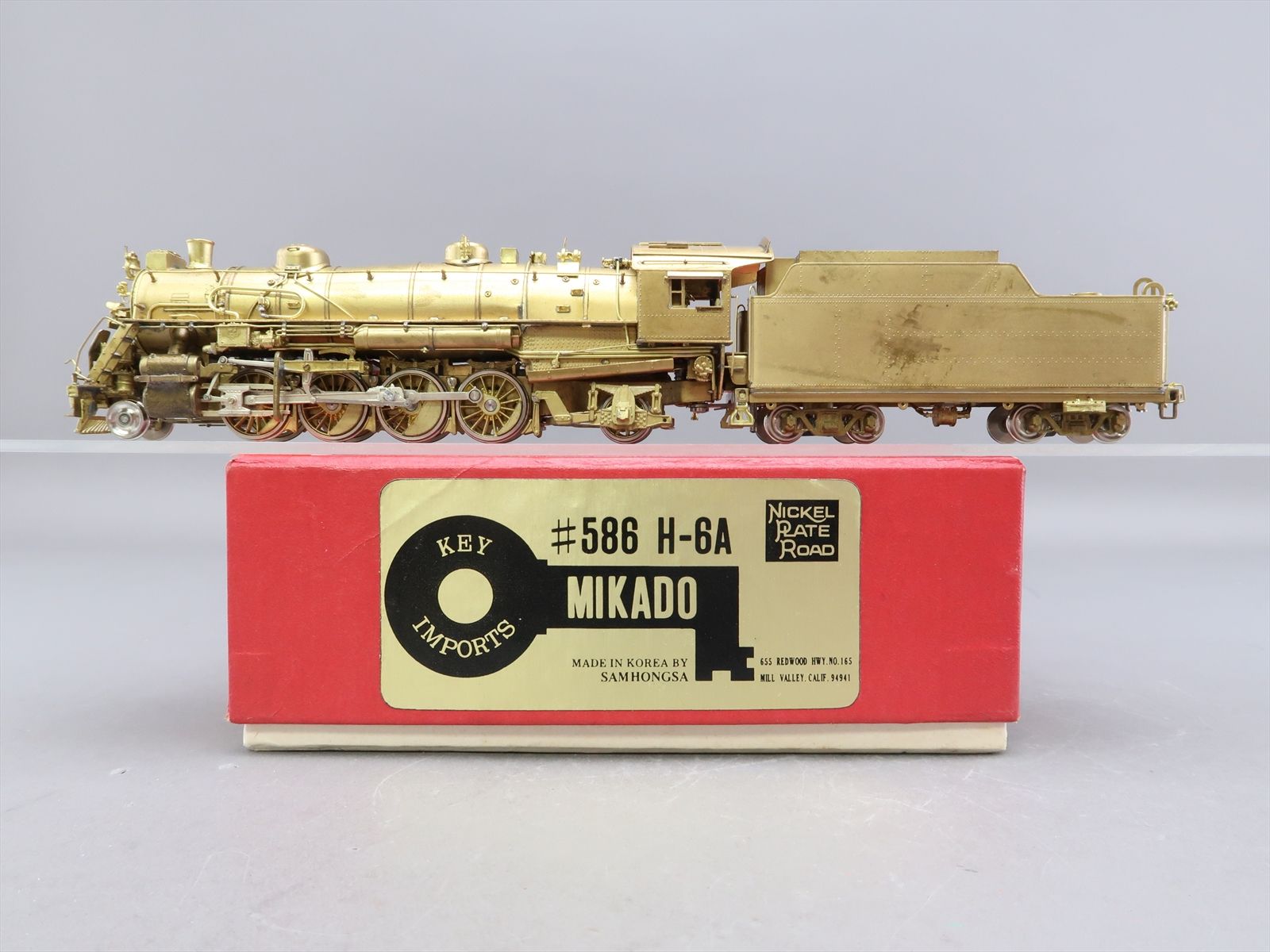 HO Brass Model - Key NKP Nickel Plate Road 2-8-2 H-6A Mikado #586 ...