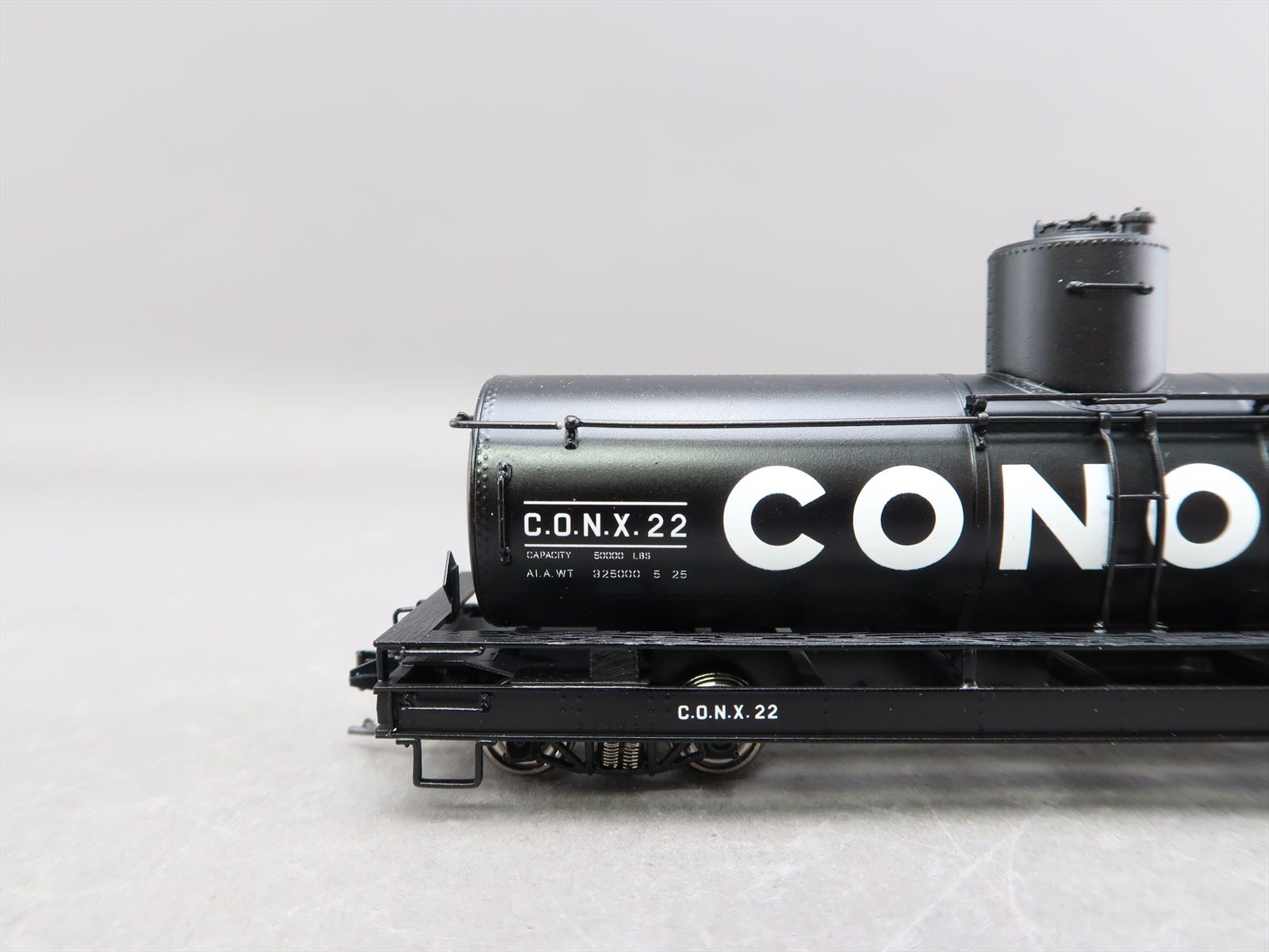 HOn3 Brass Model - DP 3078.1 CONX Conoco Tank Car #22 Narrow Dome - F/P - Black - 2019 Run - Juwon