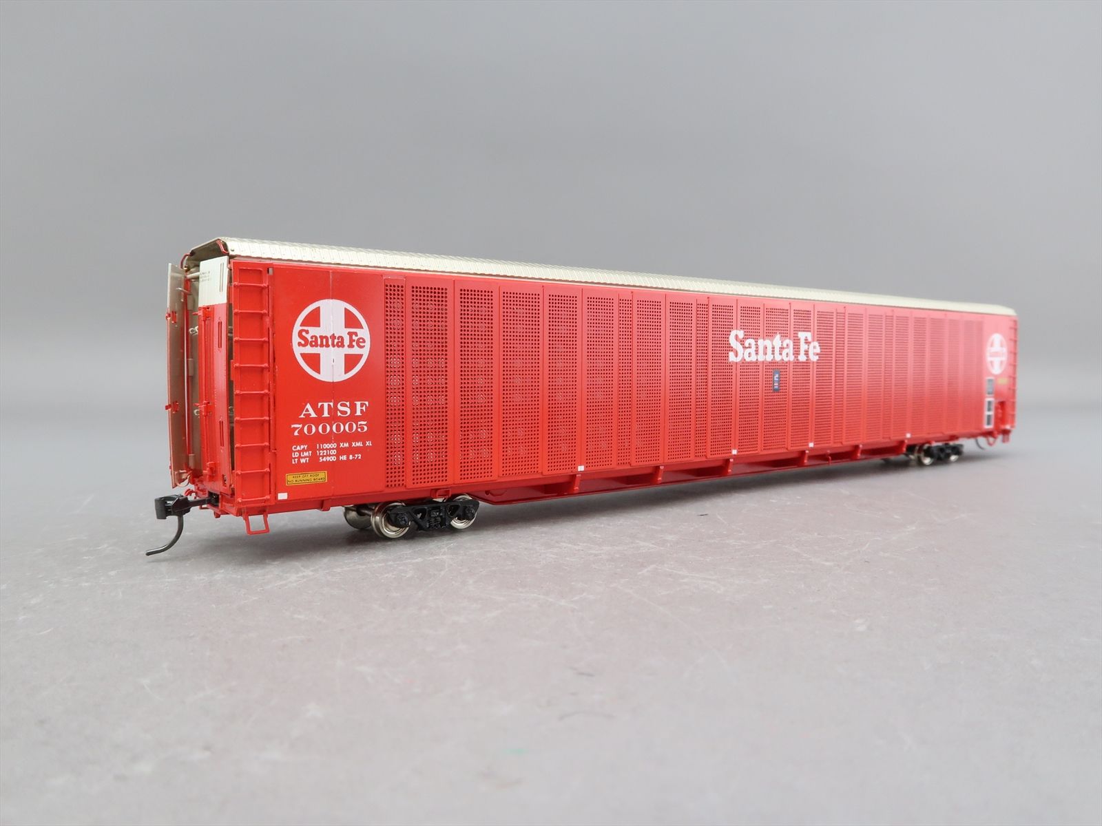 HO Brass Model - OMI 3251 AT&SF Santa Fe Safe-T-Pack Auto Rack Tri ...