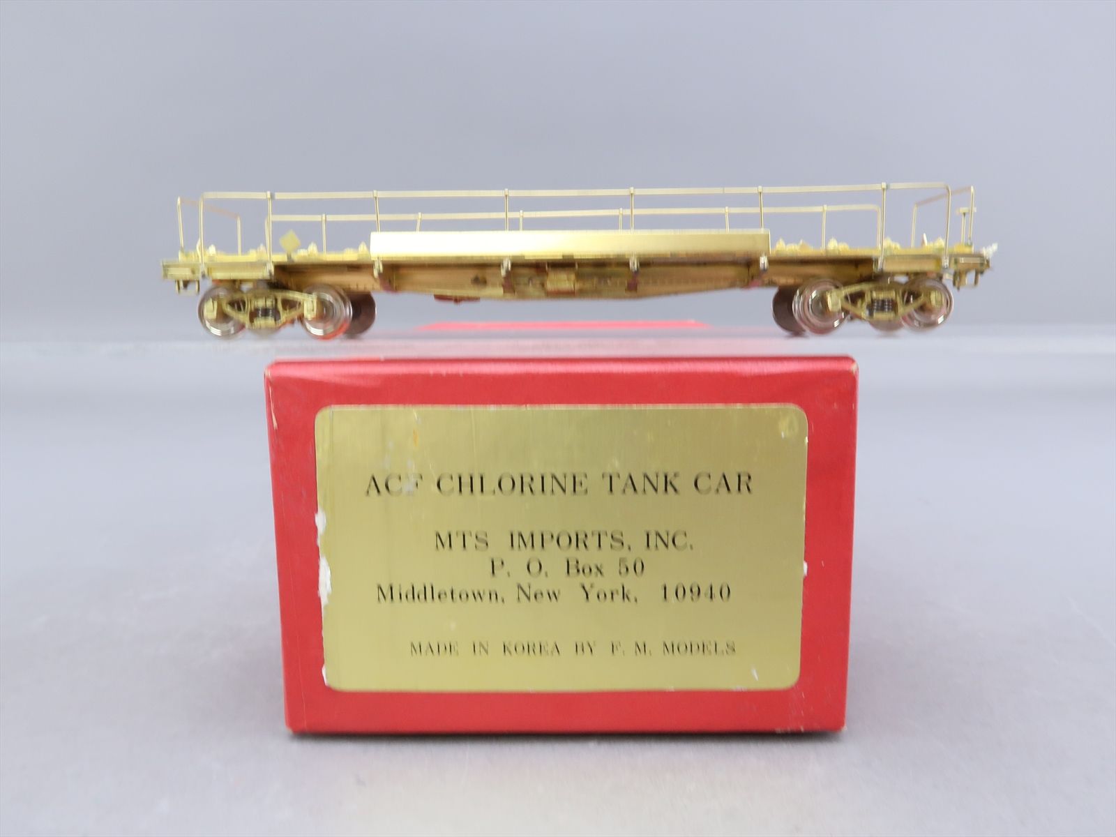 HO Brass Model - MTS ACF Chlorine Tank Car w/ Tanks - Unpainted - 1987 ...