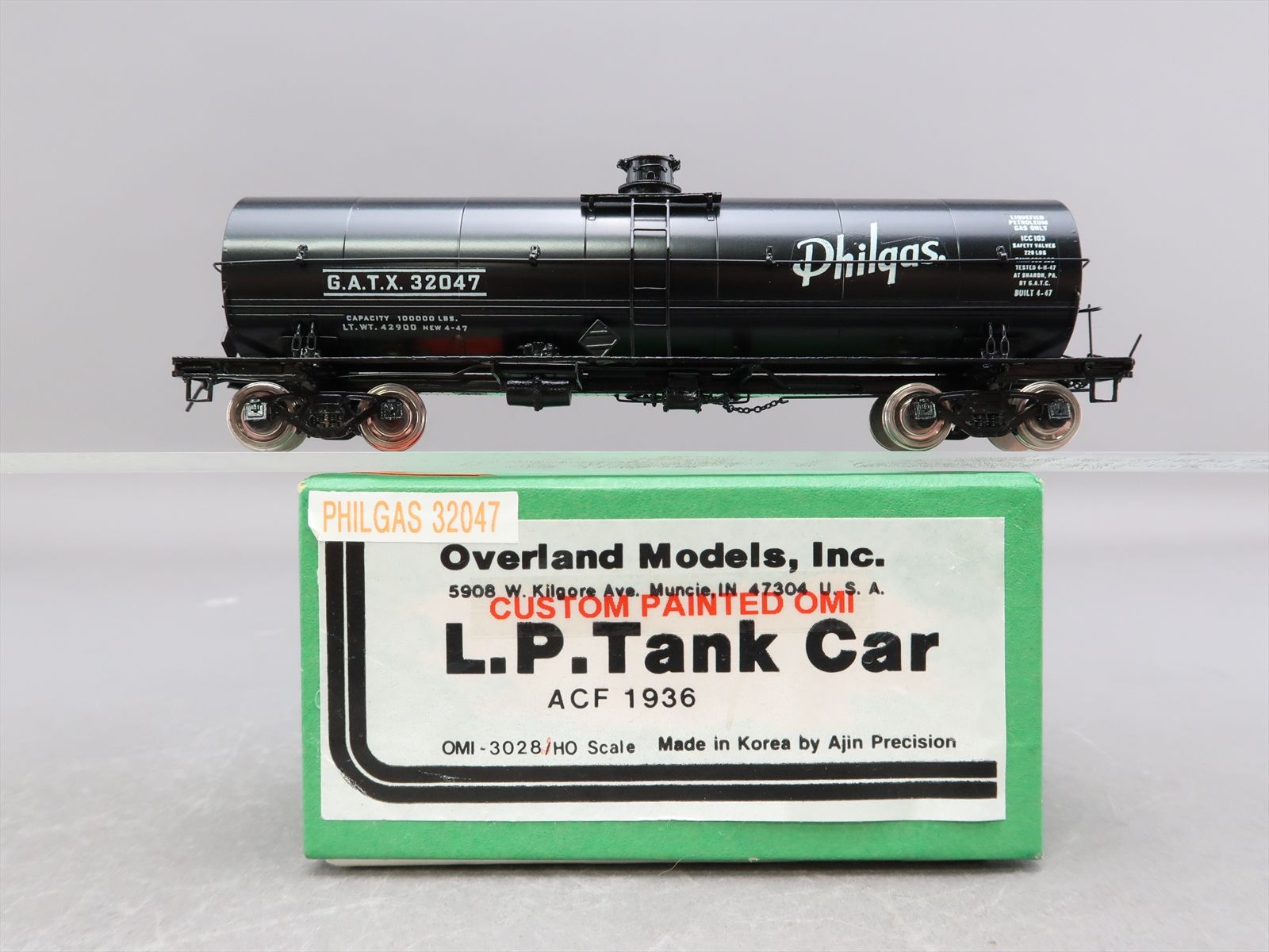 HO Brass Model - OMI 3028.1 GATX L.P. Tank Car Philgas #32047 - F/P ...