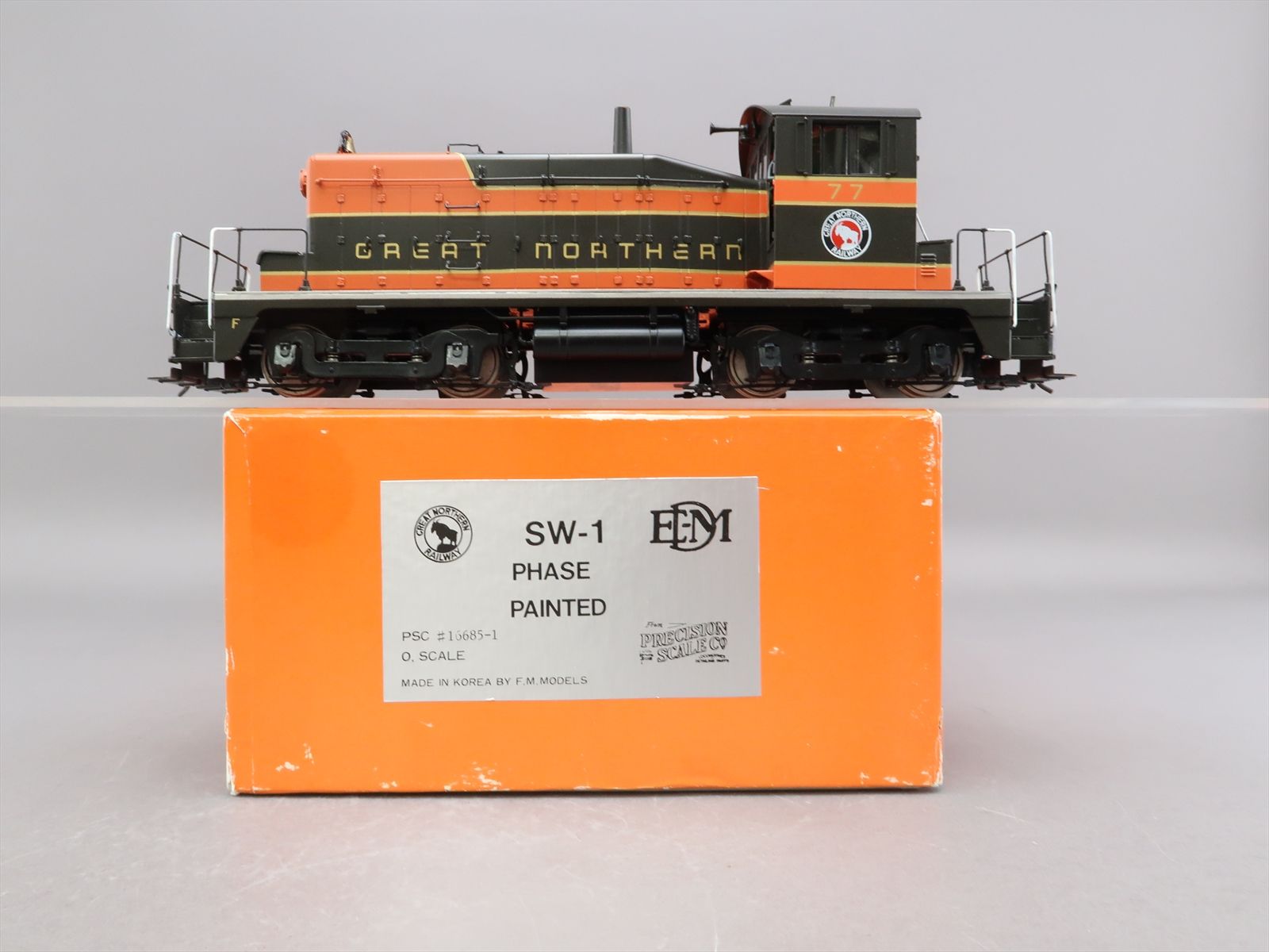 O Brass Model - PSC 16685-1 GN Great Northern SW 1 Phase III #77 - F/P ...