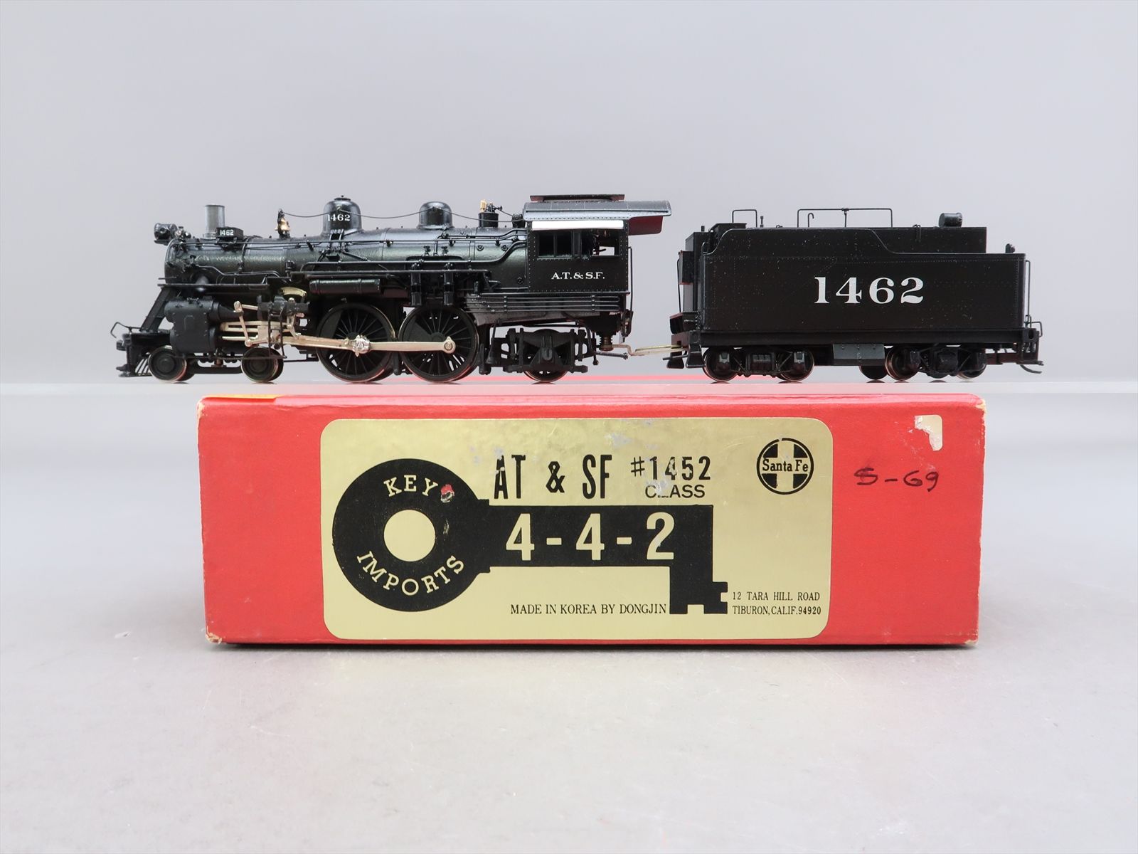 HO Brass Model - Key AT&SF Santa Fe 4-4-2 #1462 Class - Custom by Matt ...