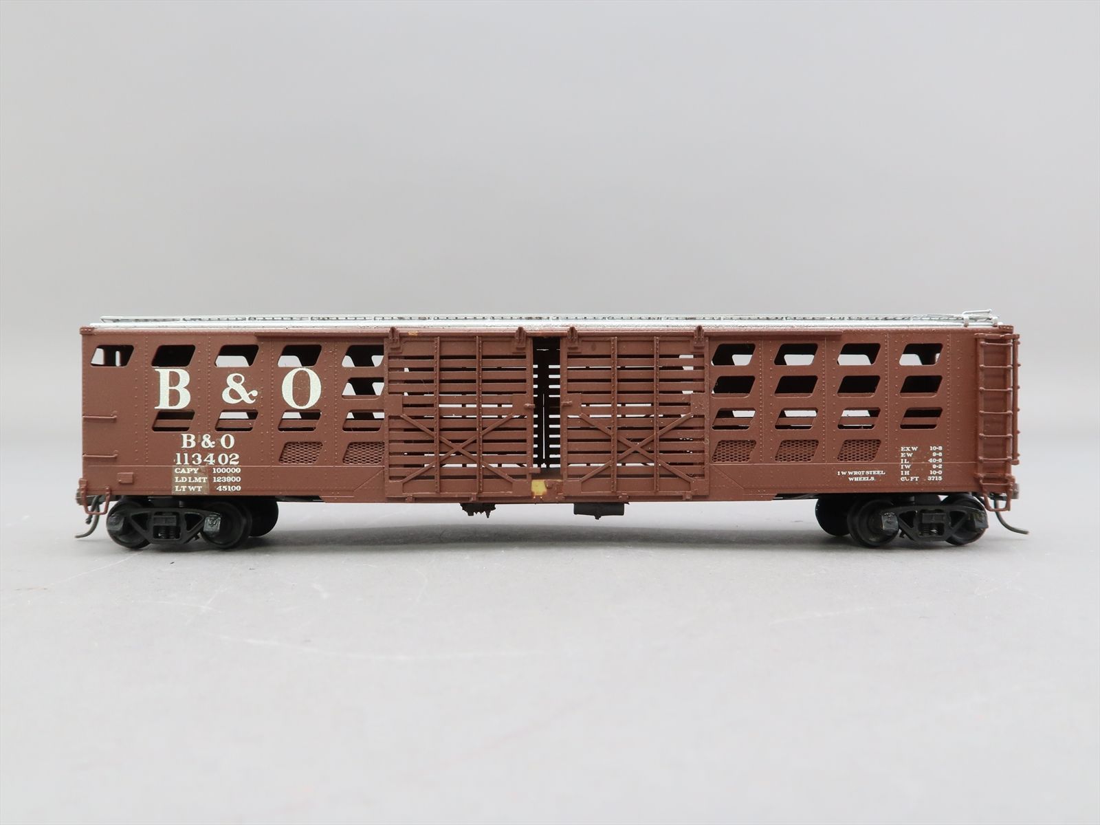 HO Brass Model - OMI 3056 B&O Baltimore & Ohio Cattle Car Stock ...