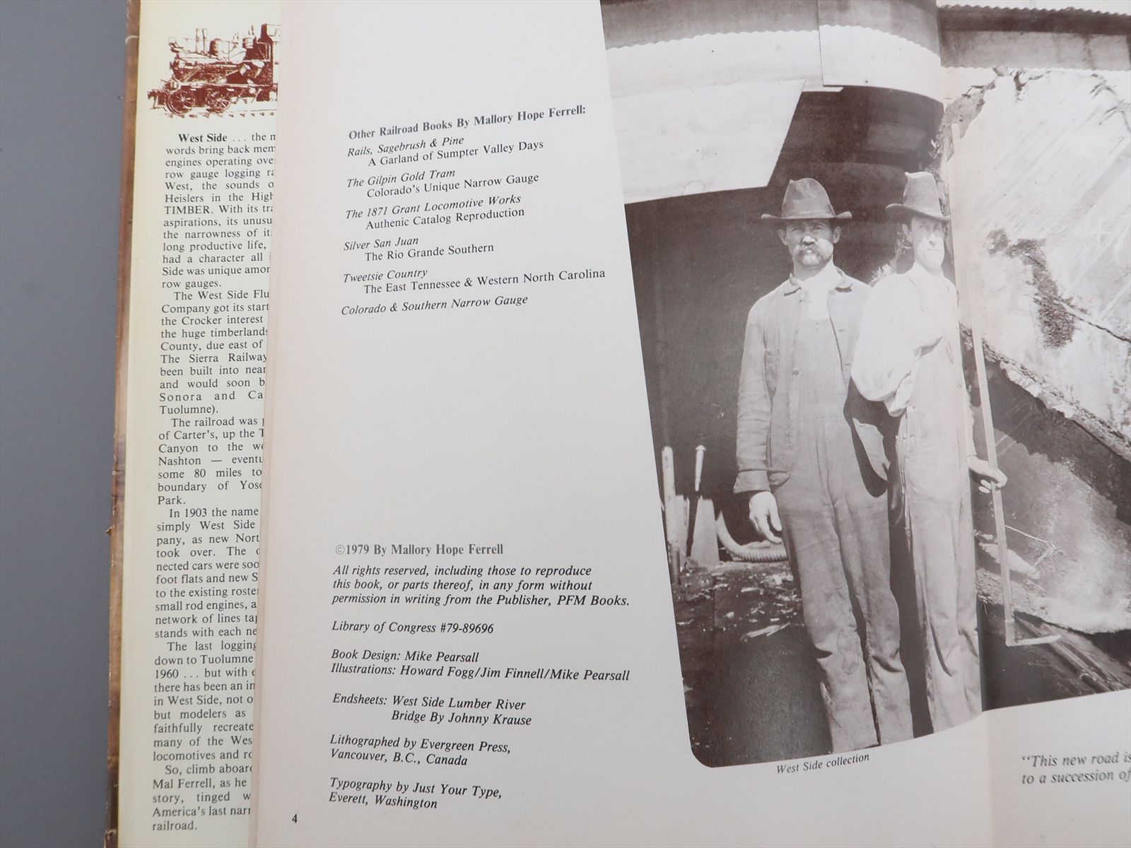 Railroad Book: West Side Narrow Guage In the Sierra - Ferrell - SIGNED