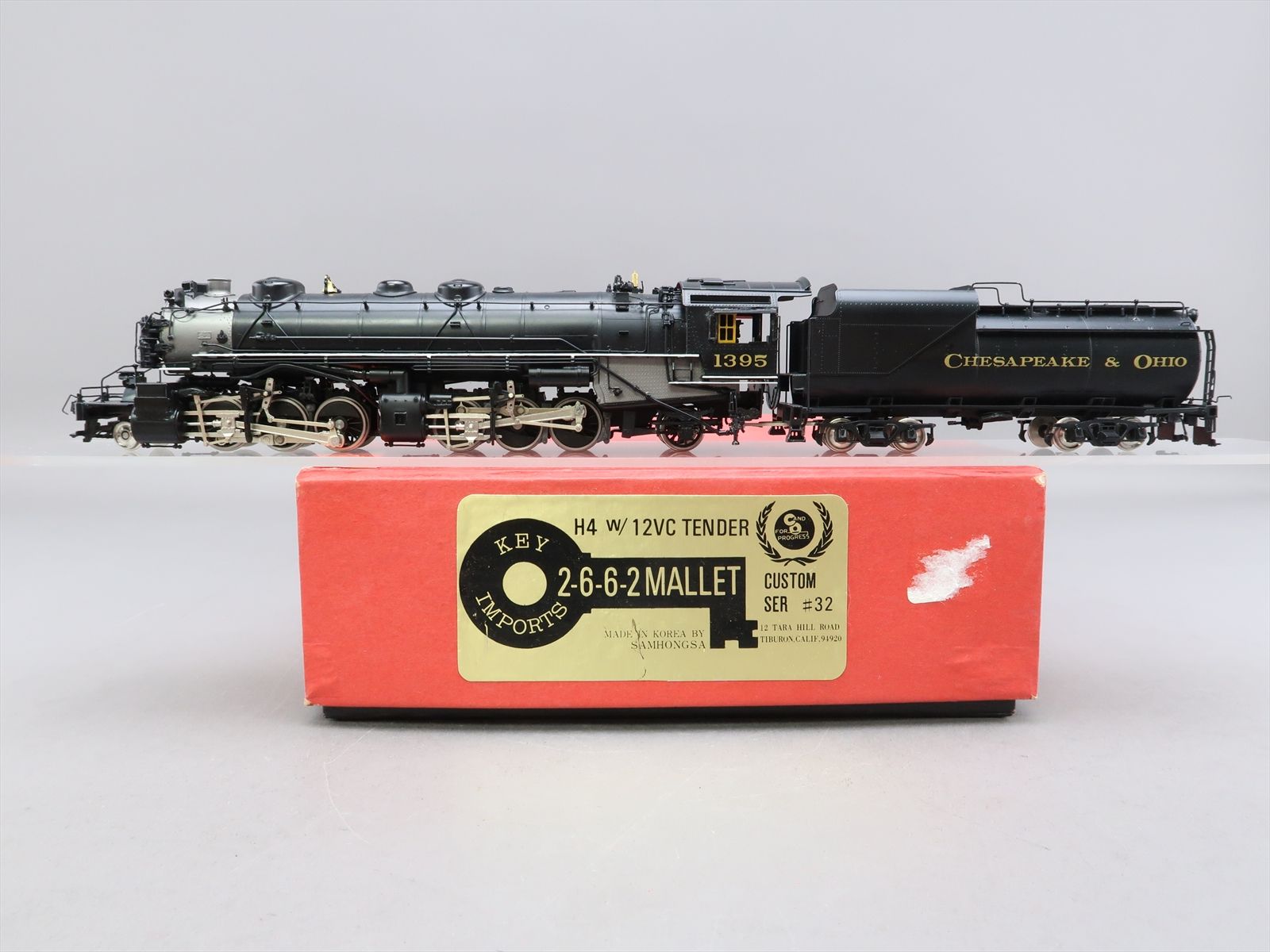 HO Brass Model - Key CS#32 C&O Chesapeake & Ohio H-6 2-6-6-2 Mallet w ...