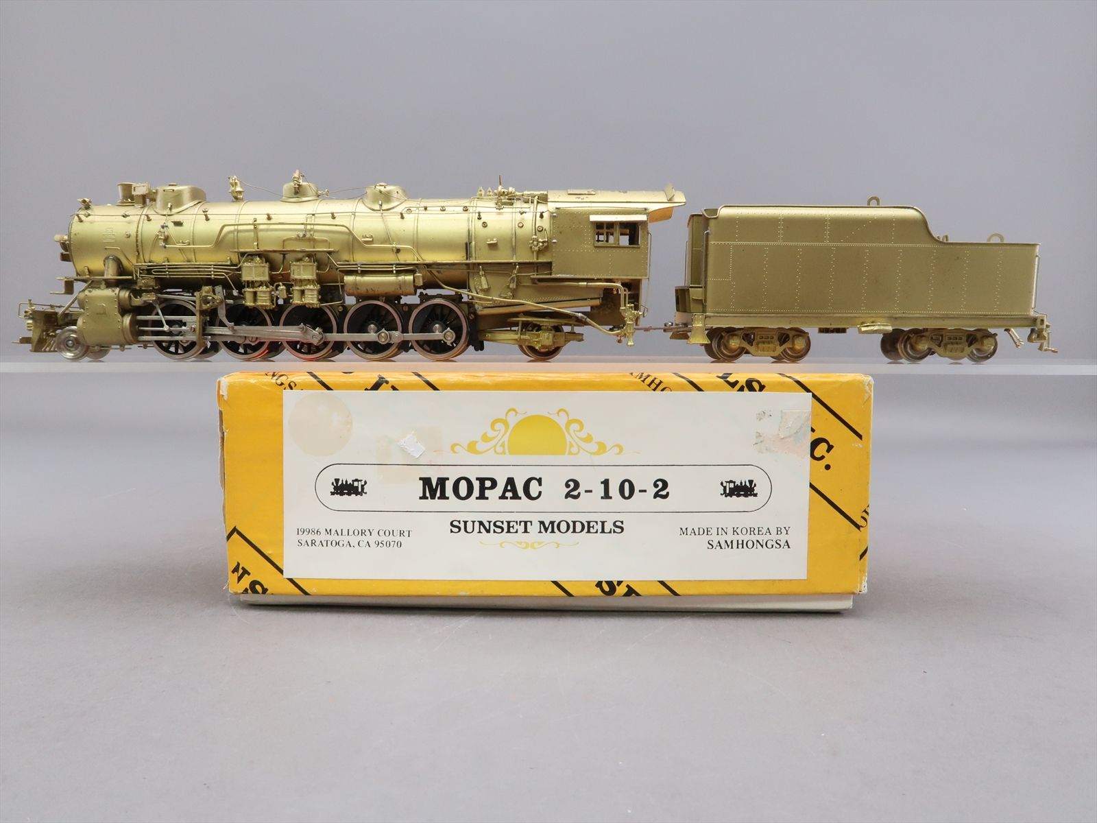 HO Brass Model - Sunset MP MoPac Missouri Pacific 2-10-2 - Unpainted - 1977 Run - Samhongsa
