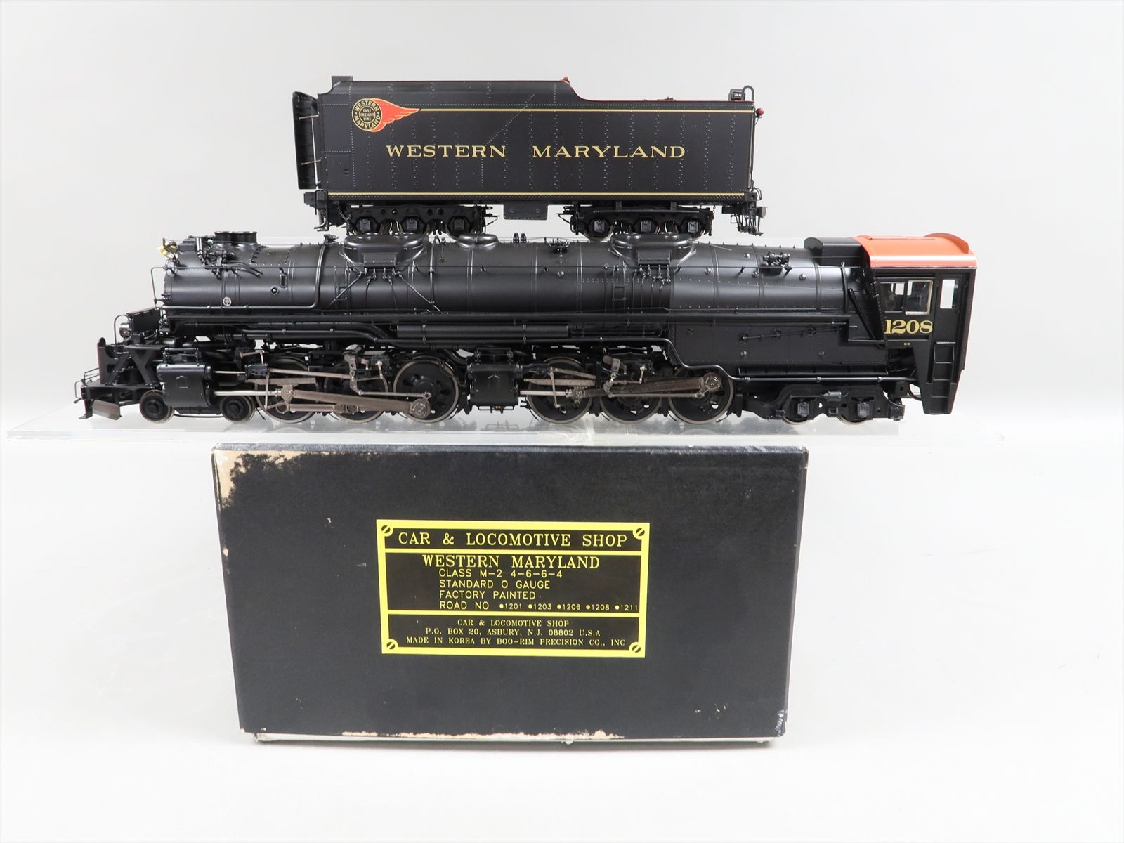 O Scale 2-Rail Brass Model - C&LS Car & Locomotive Shop WM Western ...