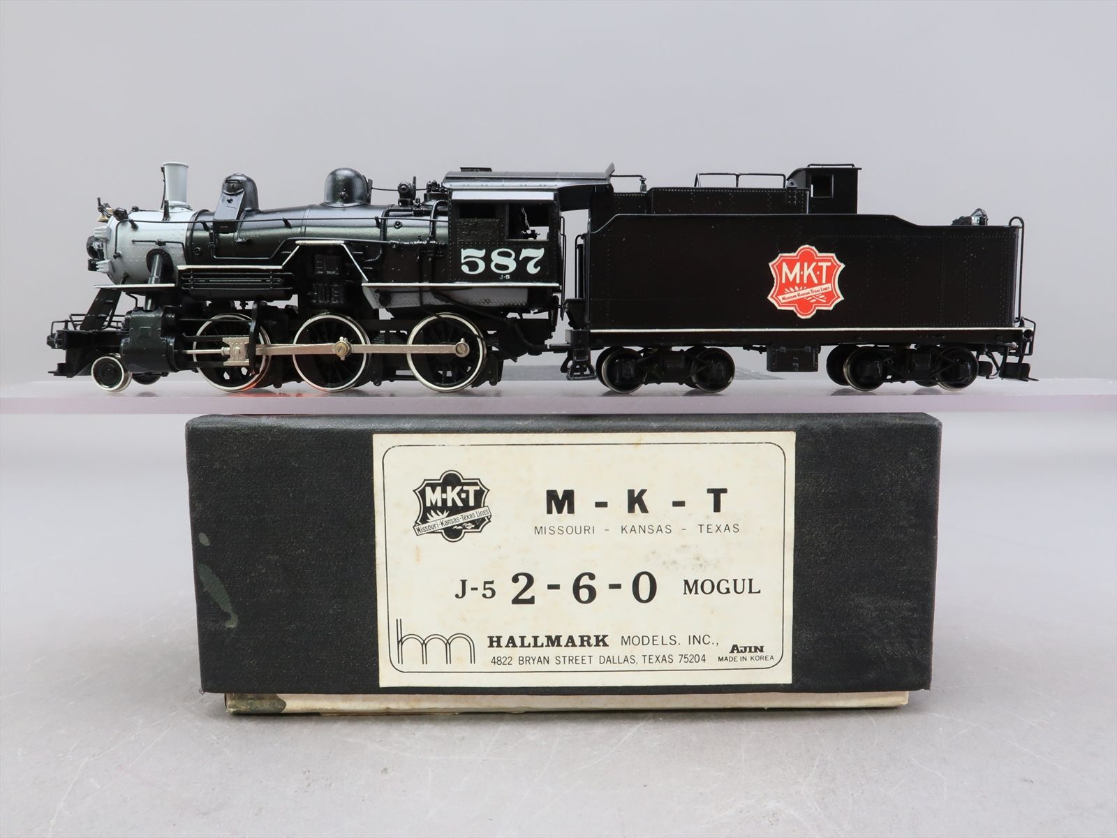 HO Brass Model - Hallmark MKT Missouri Kansas Texas KATY J-5 2-6-0 Mogul #587 - Custom - Ajin