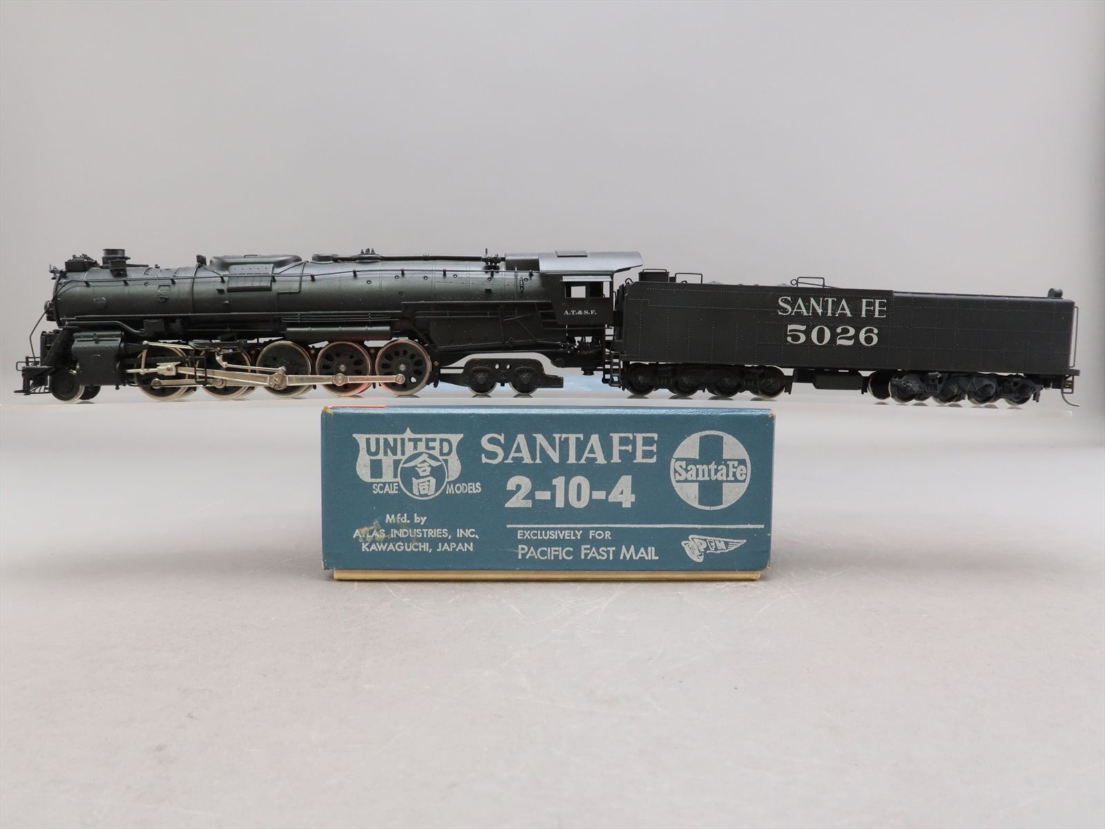 HO Brass Model - PFM AT&SF Santa Fe 2-10-4 Texas #5026 - Custom- 1970 ...