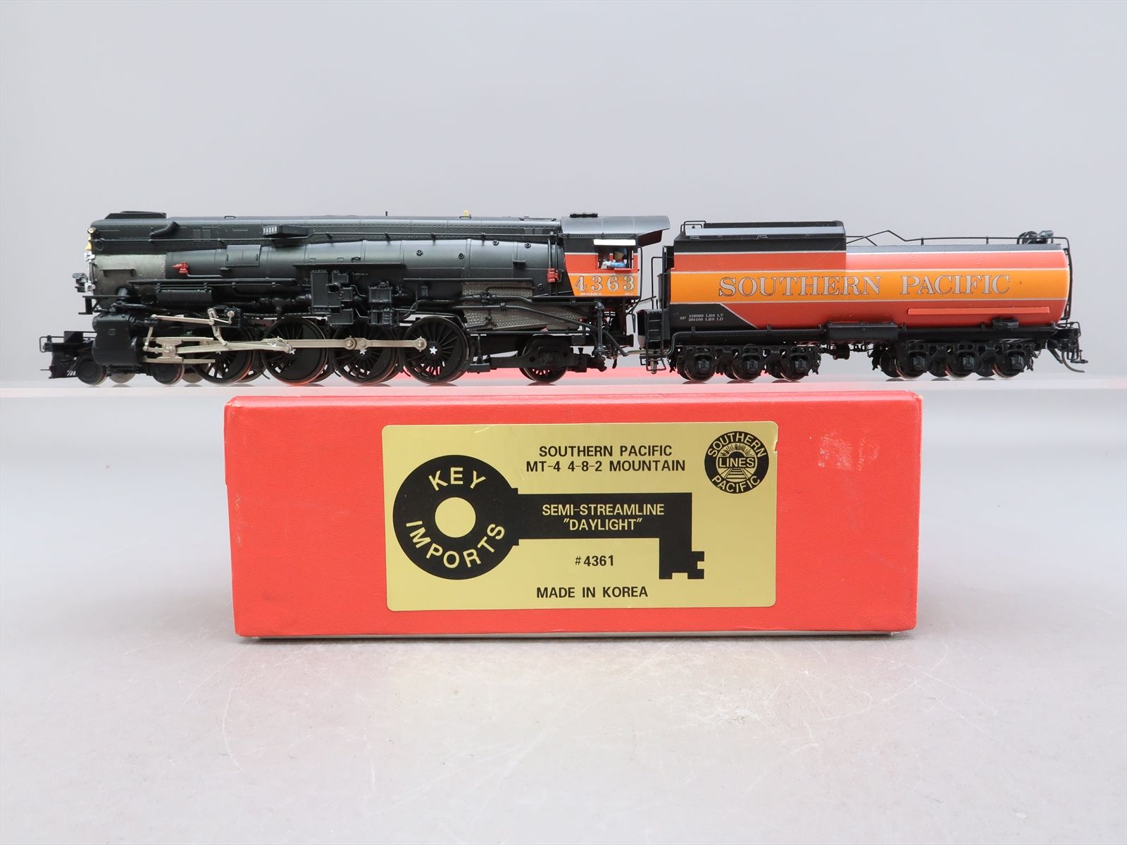 HO Brass Model - Key SP Southern Pacific MT-4 4-8-2 Semi-Streamlined Daylight Skyline Casing ...