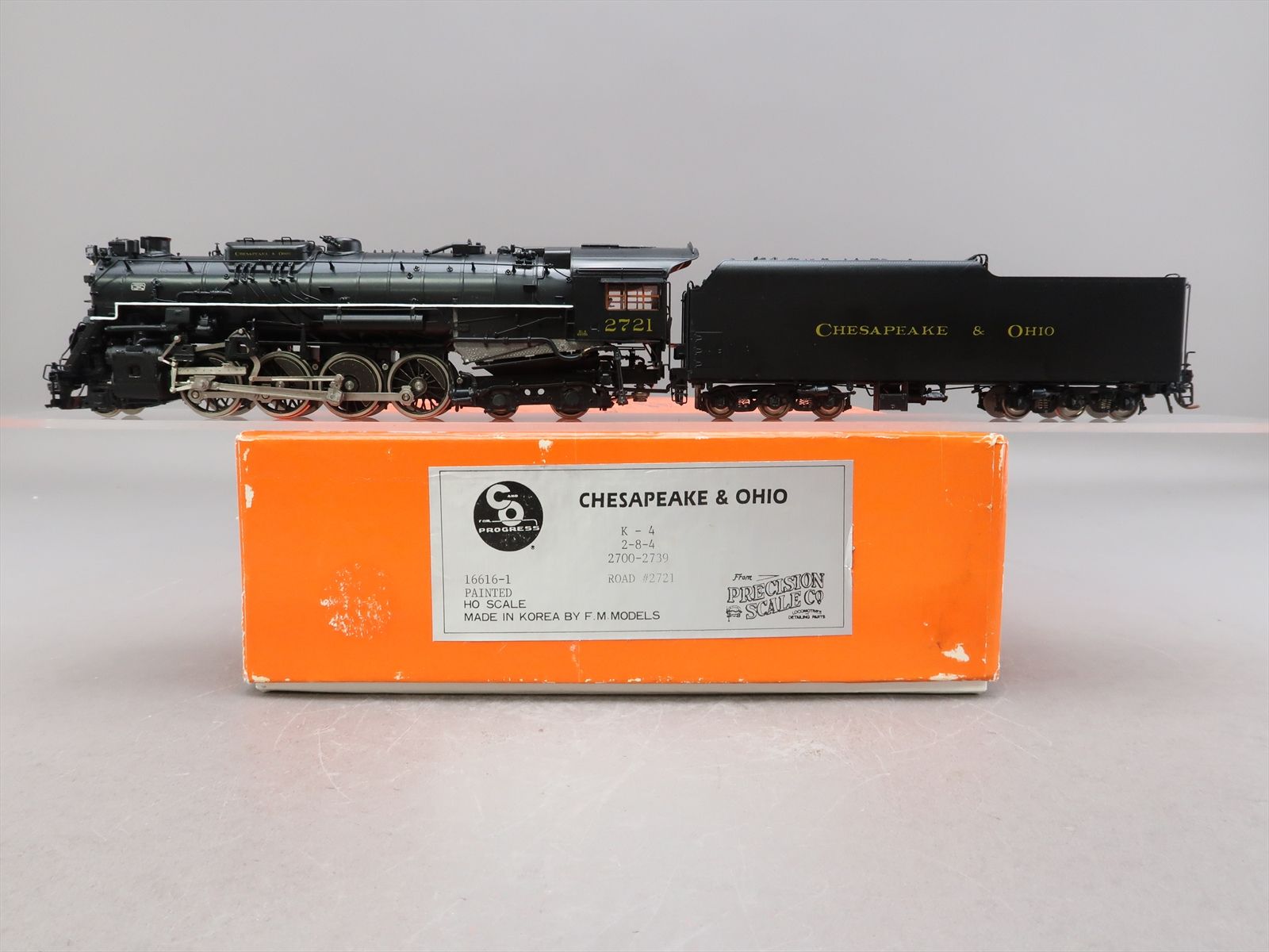 HO Brass Model – PSC 16616-1 C&O Chesapeake & Ohio K-4 2-8-4 #2721 – F ...