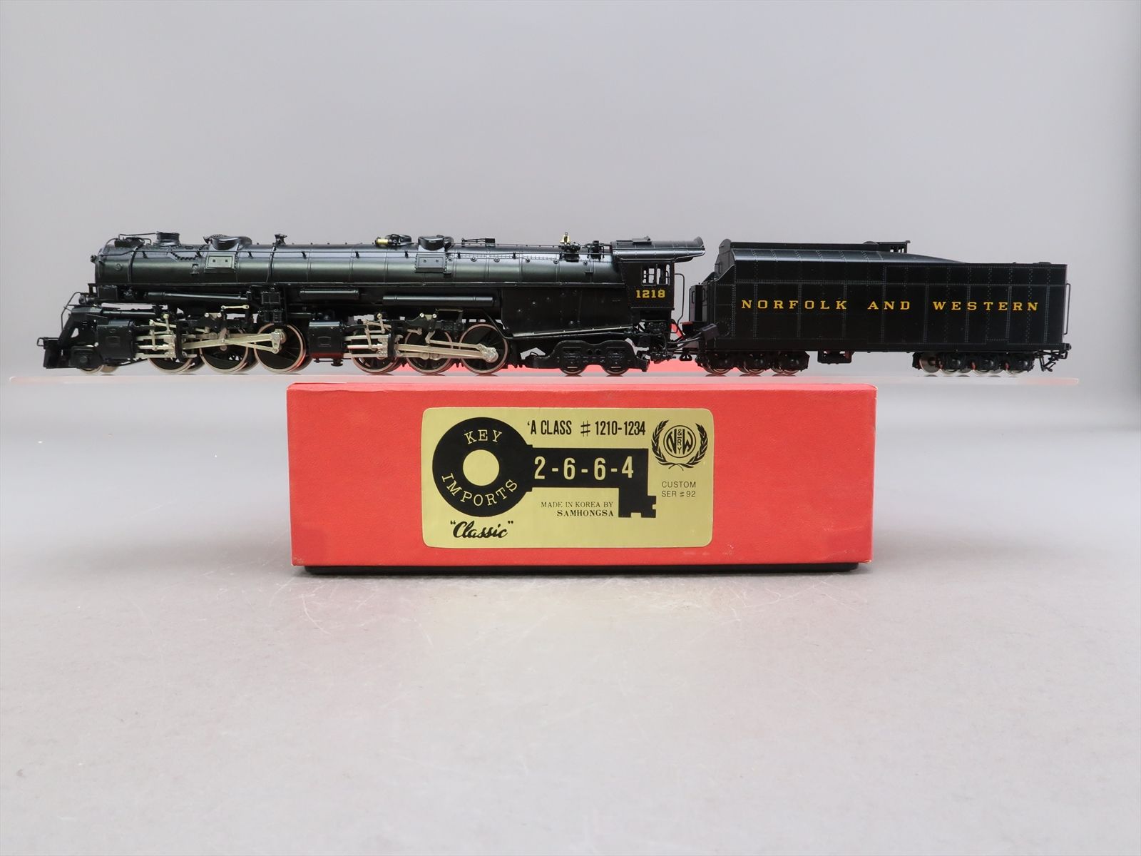 HO Brass Model - Key CS#92 N&W Norfolk & Western A 2-6-6-4 #1218 - F/P ...