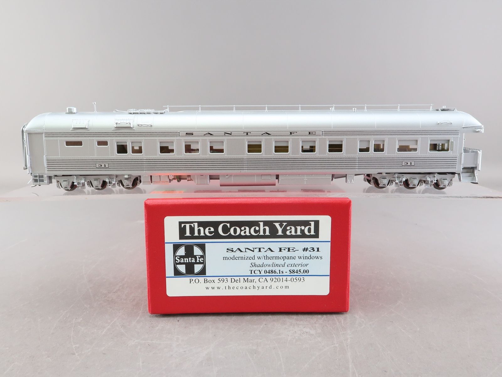 HO Brass Model - TCY 0486.1s AT&SF Santa Fe Shadowlined Business Car ...