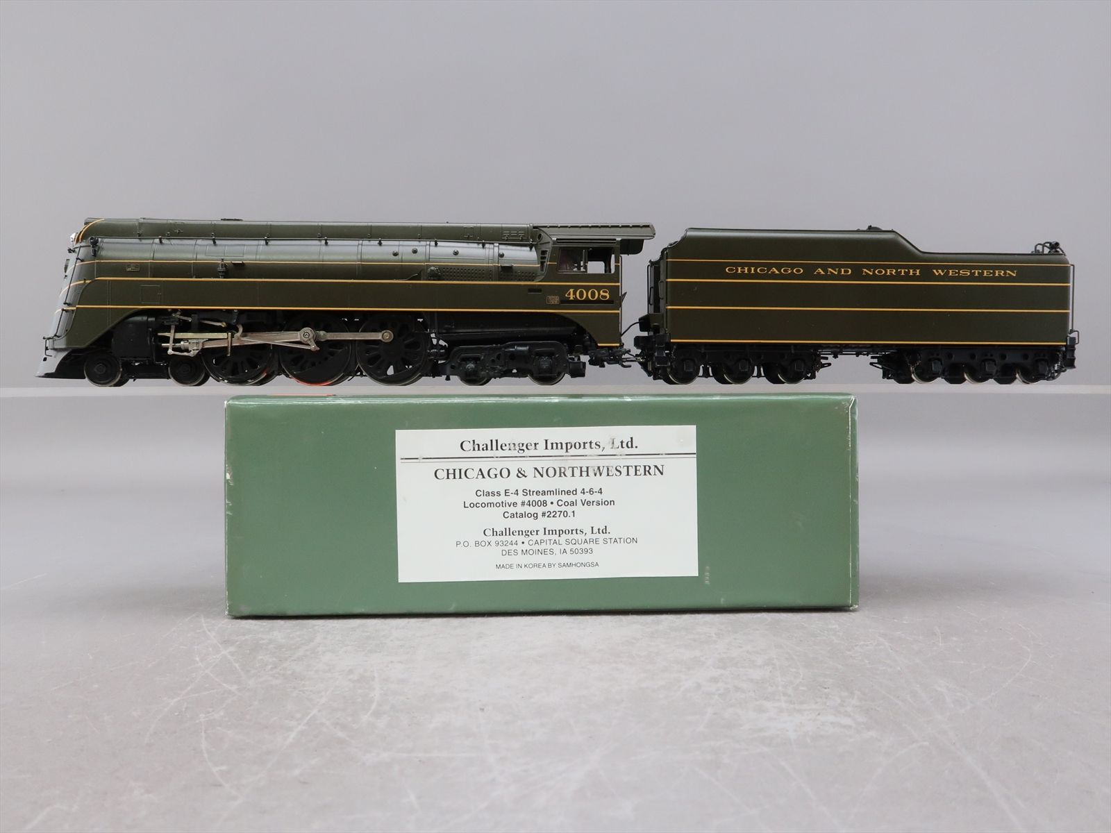 HO Brass Model - CIL 2270.1 C&NW Chicago & Northwestern 4-6-4 E-4 #4008 - Coal / Streamlined - F ...
