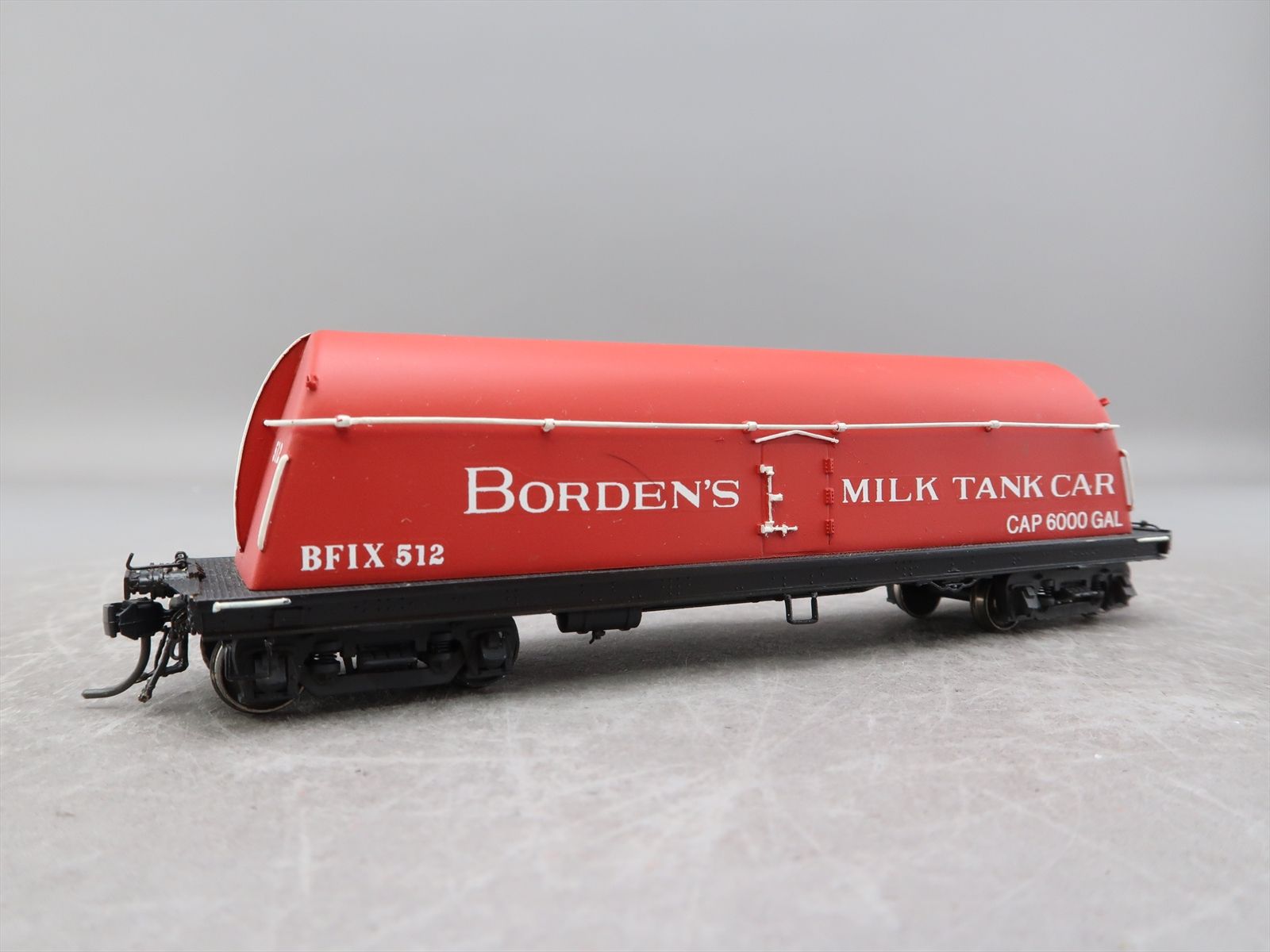 HO Brass Model - OMI 1369 BFIX Borden's Milk Car Without Fin #512 - Custom - 1986 Run - M.S. Models