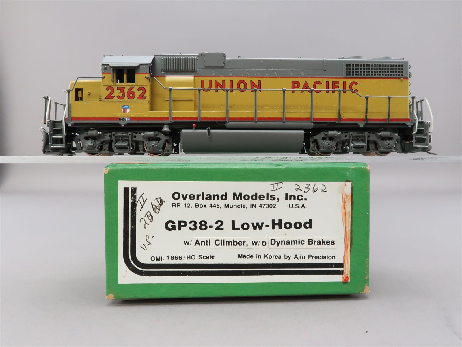 HO Brass Model - OMI 1866 UP Union Pacific GP38-2 Low Hood w/ Anti ...