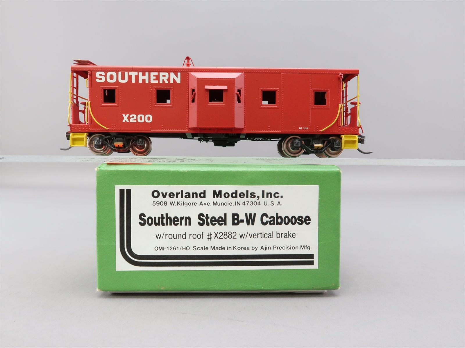 HO Brass Model - OMI 1261 SOU Southern Steel B-W Caboose Round Roof ...