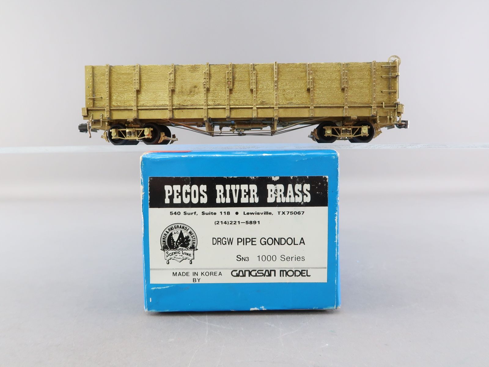 Sn3 Brass Model - Pecos River D&RGW Rio Grande Pipe Gondola 1000 Series ...
