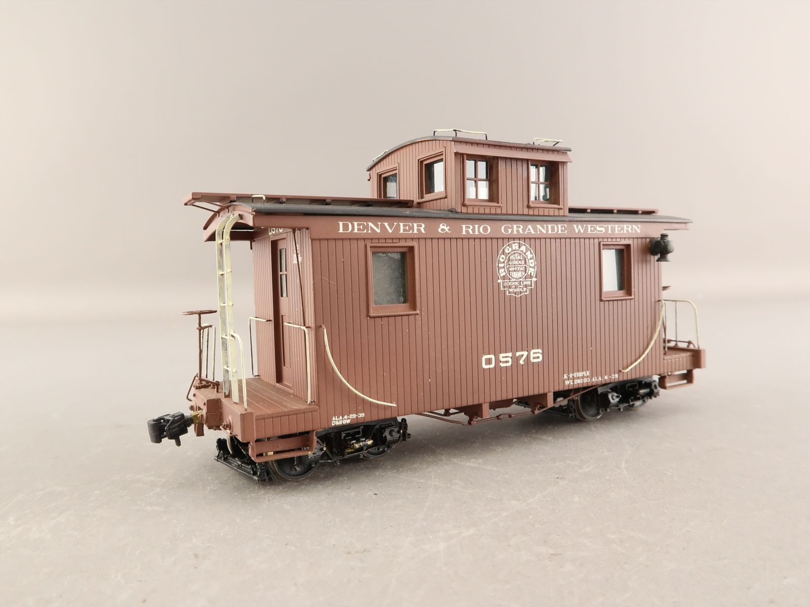 On3 Brass Model - WMC D&RGW Rio Grande Short Caboose #0576 - Custom ...
