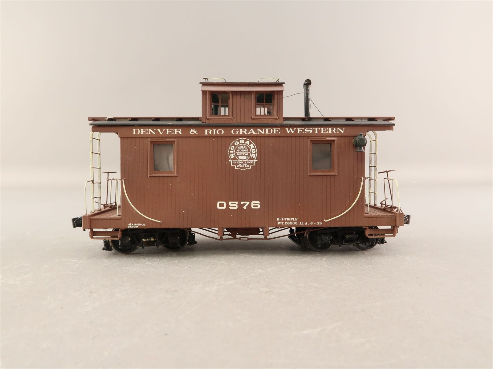 On3 Brass Model - WMC D&RGW Rio Grande Short Caboose #0576 - Custom ...