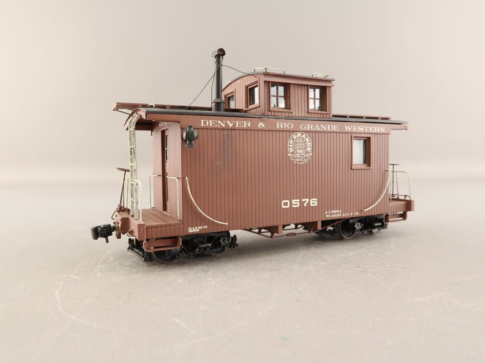 On3 Brass Model - WMC D&RGW Rio Grande Short Caboose #0576 - Custom ...