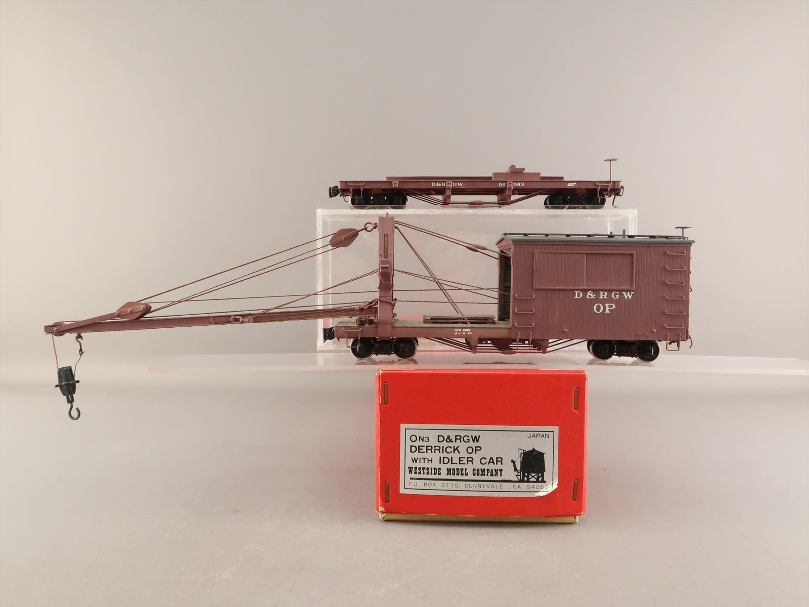 On3 Brass Model - WMC D&RGW Rio Grande Derrick OP w/ Idler Car - Custom ...