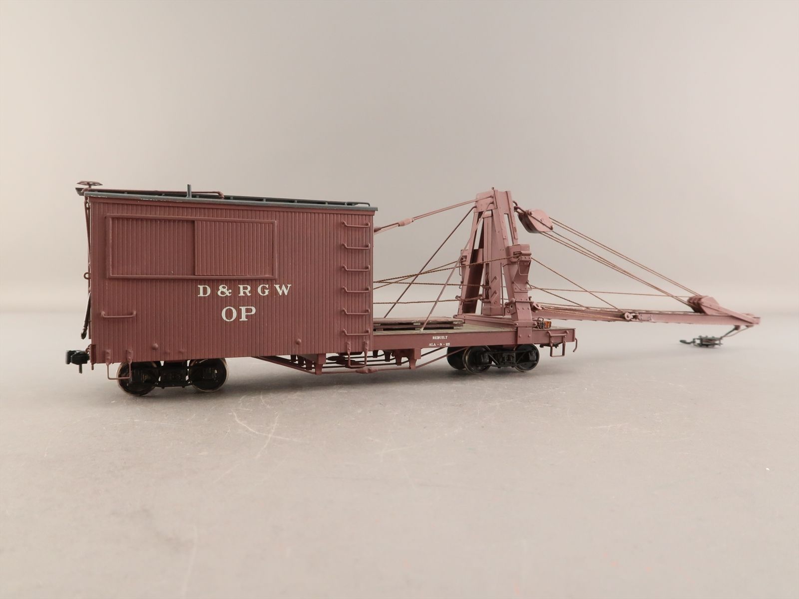 On3 Brass Model - WMC D&RGW Rio Grande Derrick OP w/ Idler Car - Custom ...