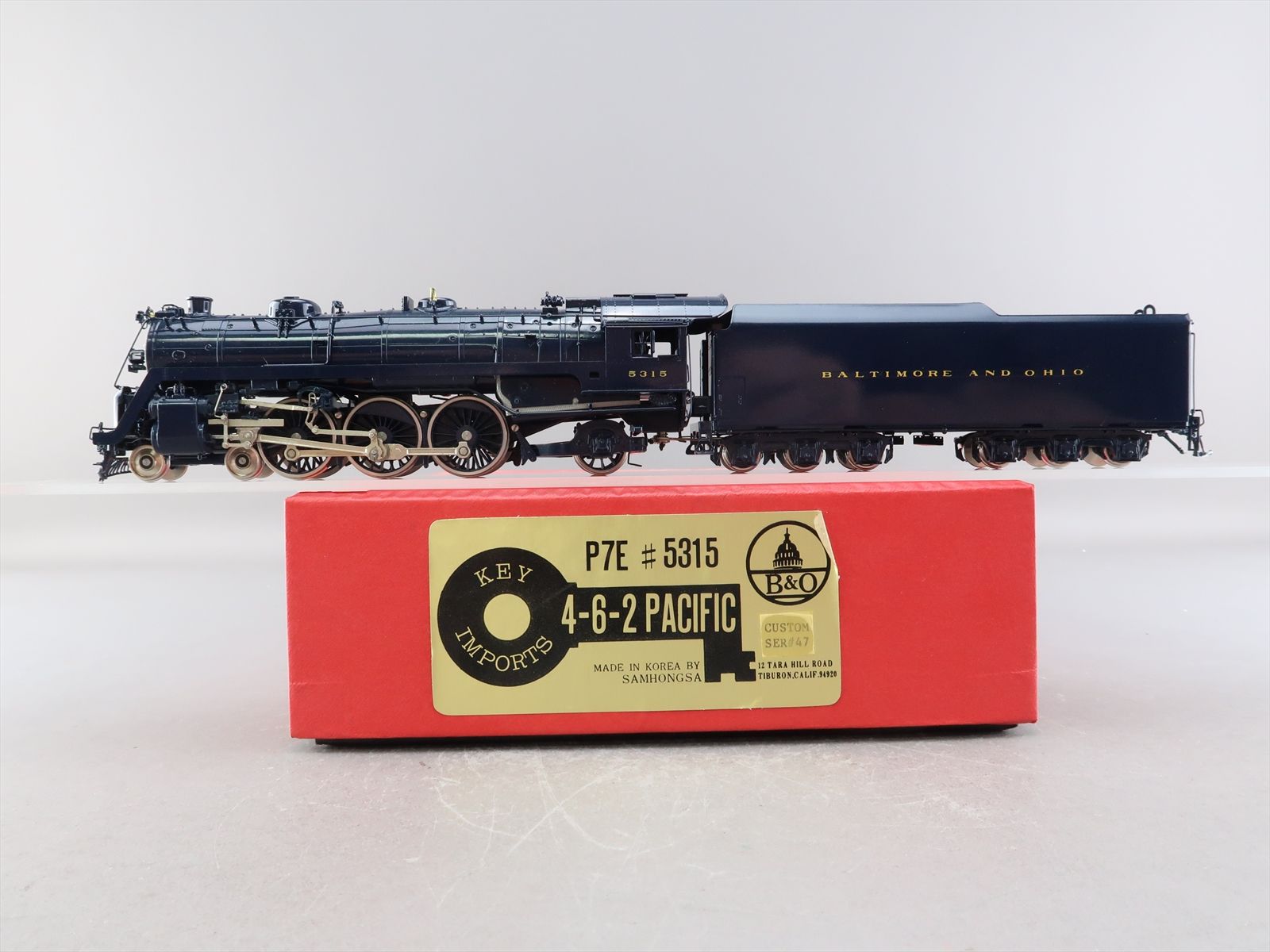 HO Brass Model - Key CS#47 B&O Baltimore & Ohio 4-6-2 P7E #5315 Gloss ...