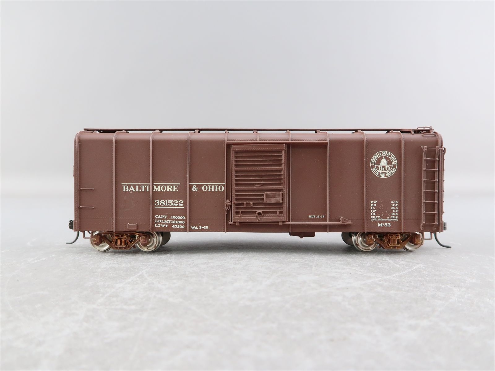 HO Brass Model - OMI 1387 B&O Baltimore & Ohio M-53A Wagon Top Boxcar ...