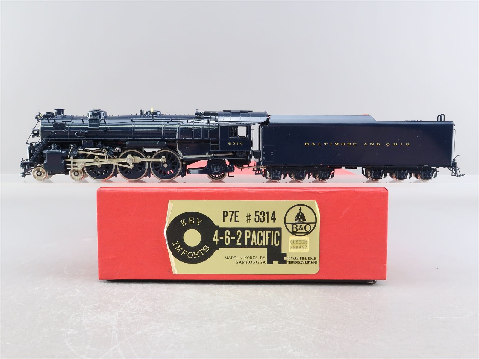 HO Brass Model - Key CS#47 B&O Baltimore & Ohio 4-6-2 P7E #5314 Gloss ...