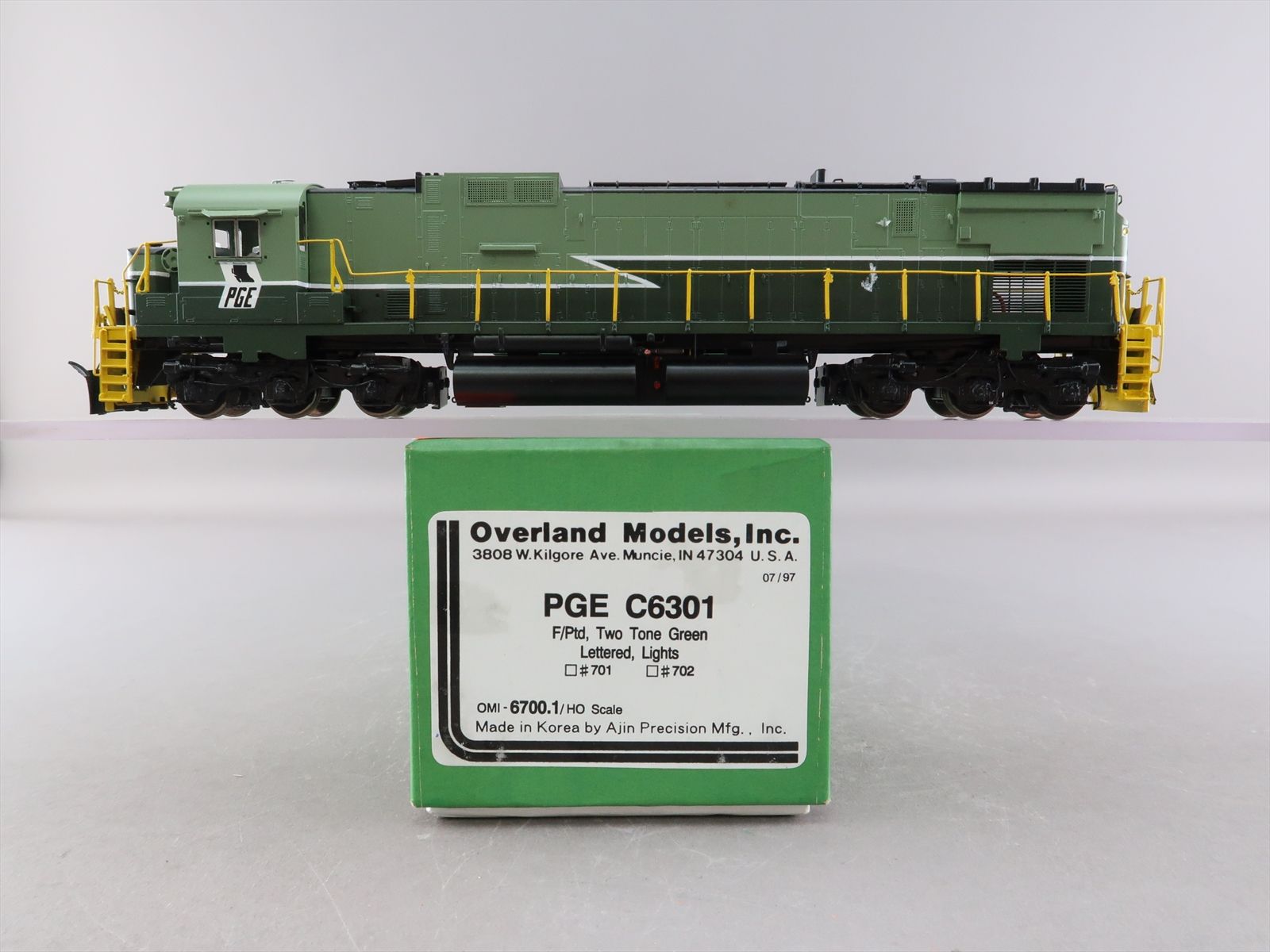 HO Brass Model - OMI 6700.1 PGE Pacific Great Eastern Two Tone Green ...