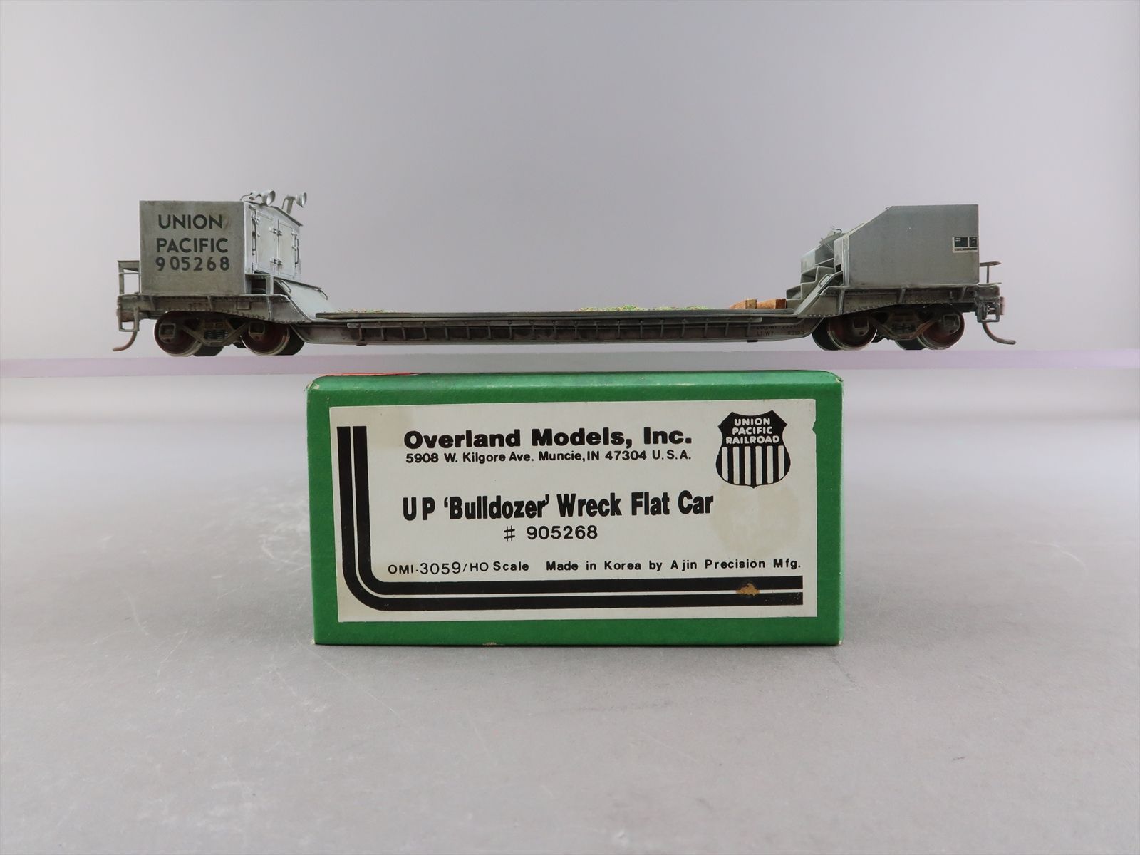 HO Brass Model - OMI 3059 UP Union Pacific Bulldozer Wreck Flat Car ...