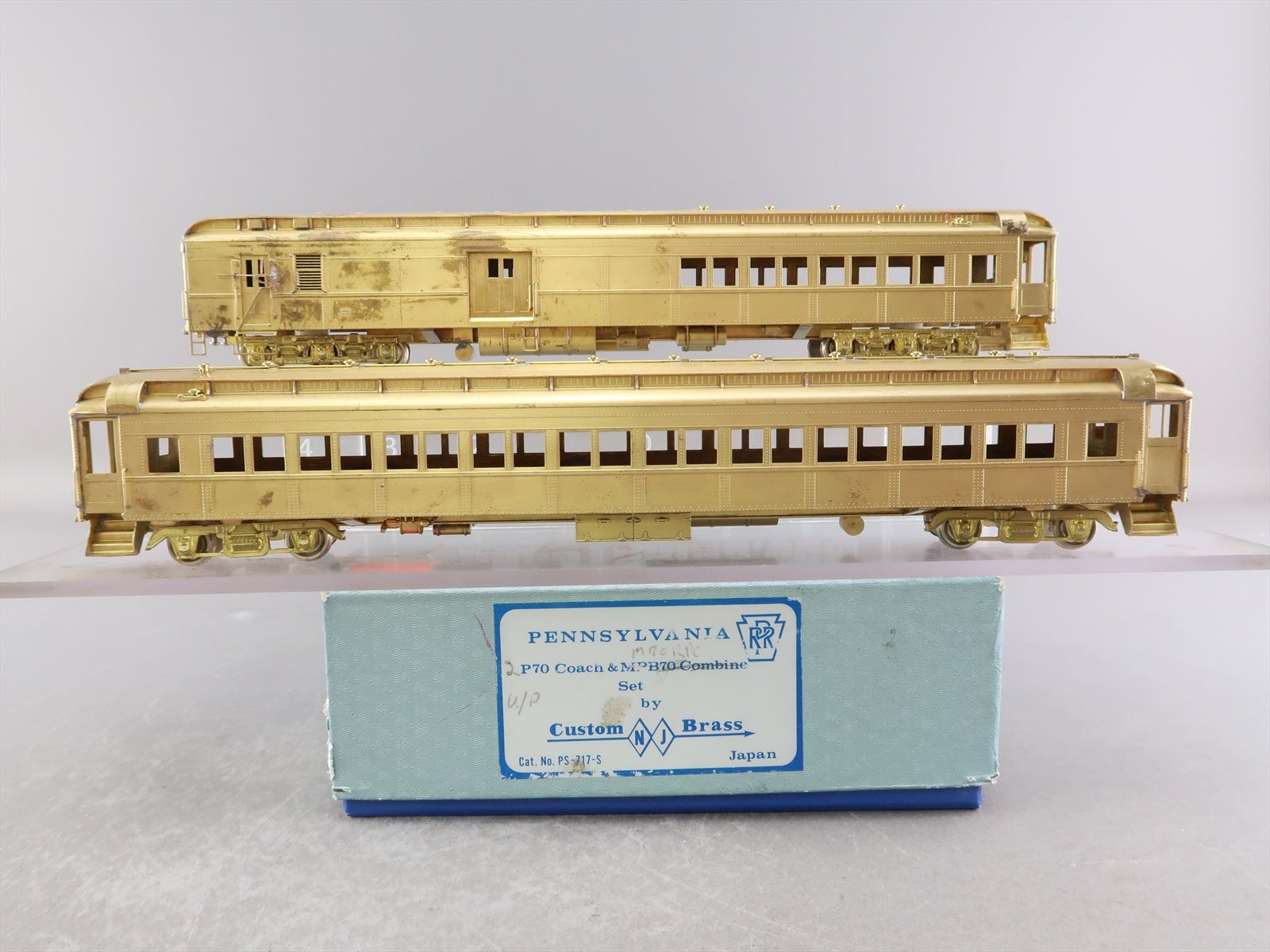 HO Brass Model - NJCB PS-717-S PRR Pennsylvania P70 Coach + MPB70 ...