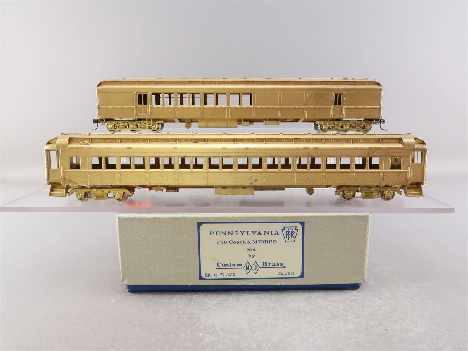 HO Brass Model - NJCB PS-732-S PRR Pennsylvania P70 Coach + M70 RPO ...