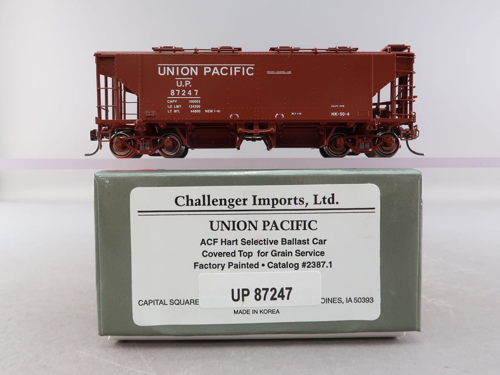 HO Brass Model - CIL 2387.1 UP Union Pacific ACF Hart Ballast Car ...