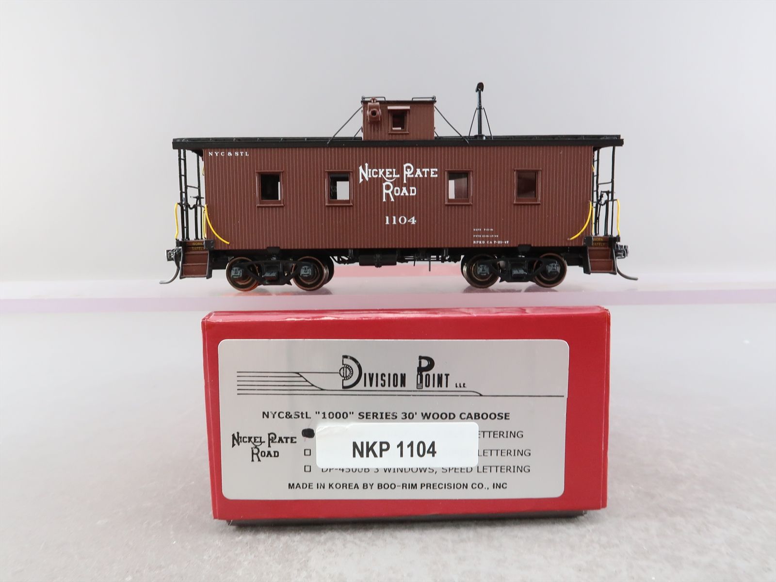 HO Brass Model - DP 4500 NKP Nickel Plate Road 30' Wood Caboose #1104 ...