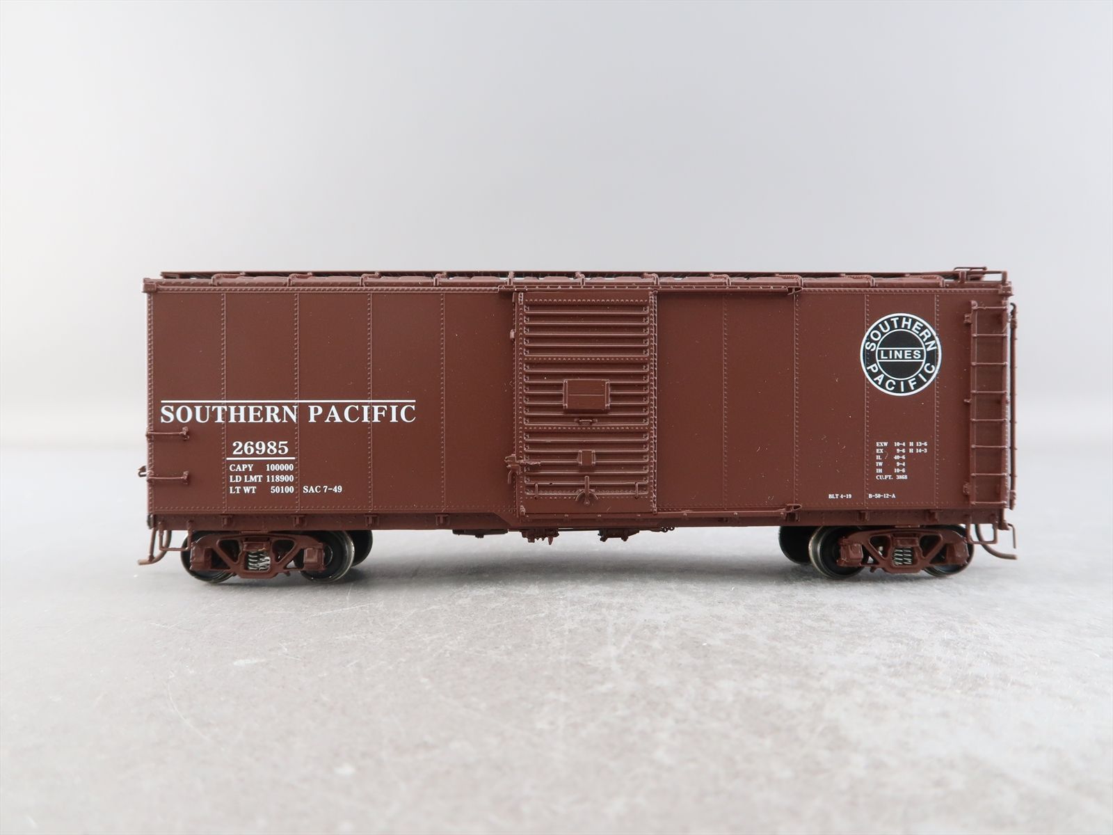 HO Brass Model - CIL 2512.1 SP Southern Pacific B-50-12-A Steel Rebuilt Boxcar #26985 - F/P ...