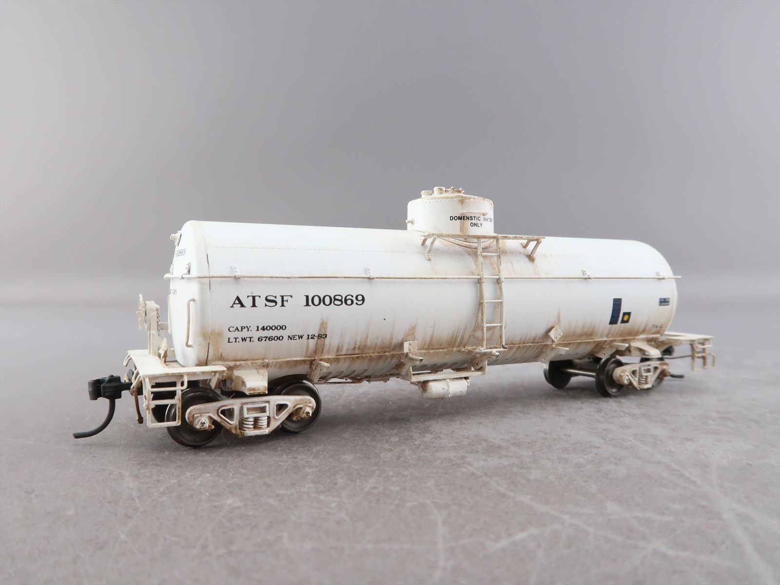 HO Brass Model - DP 5529 AT&SF Santa Fe Single Dome Tank Car White ...